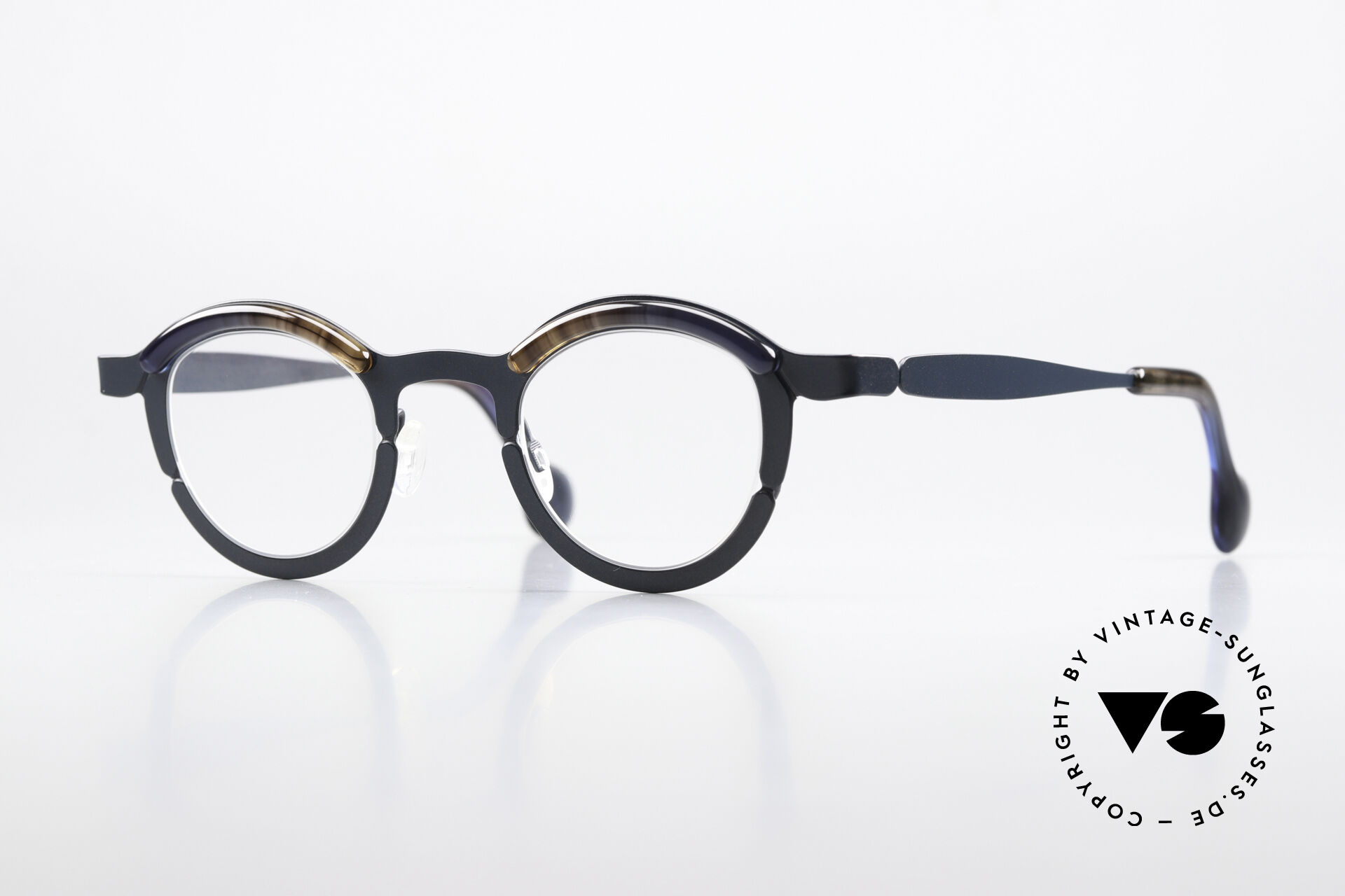 Glasses Theo Belgium Piece Round Frame Unisex Panto