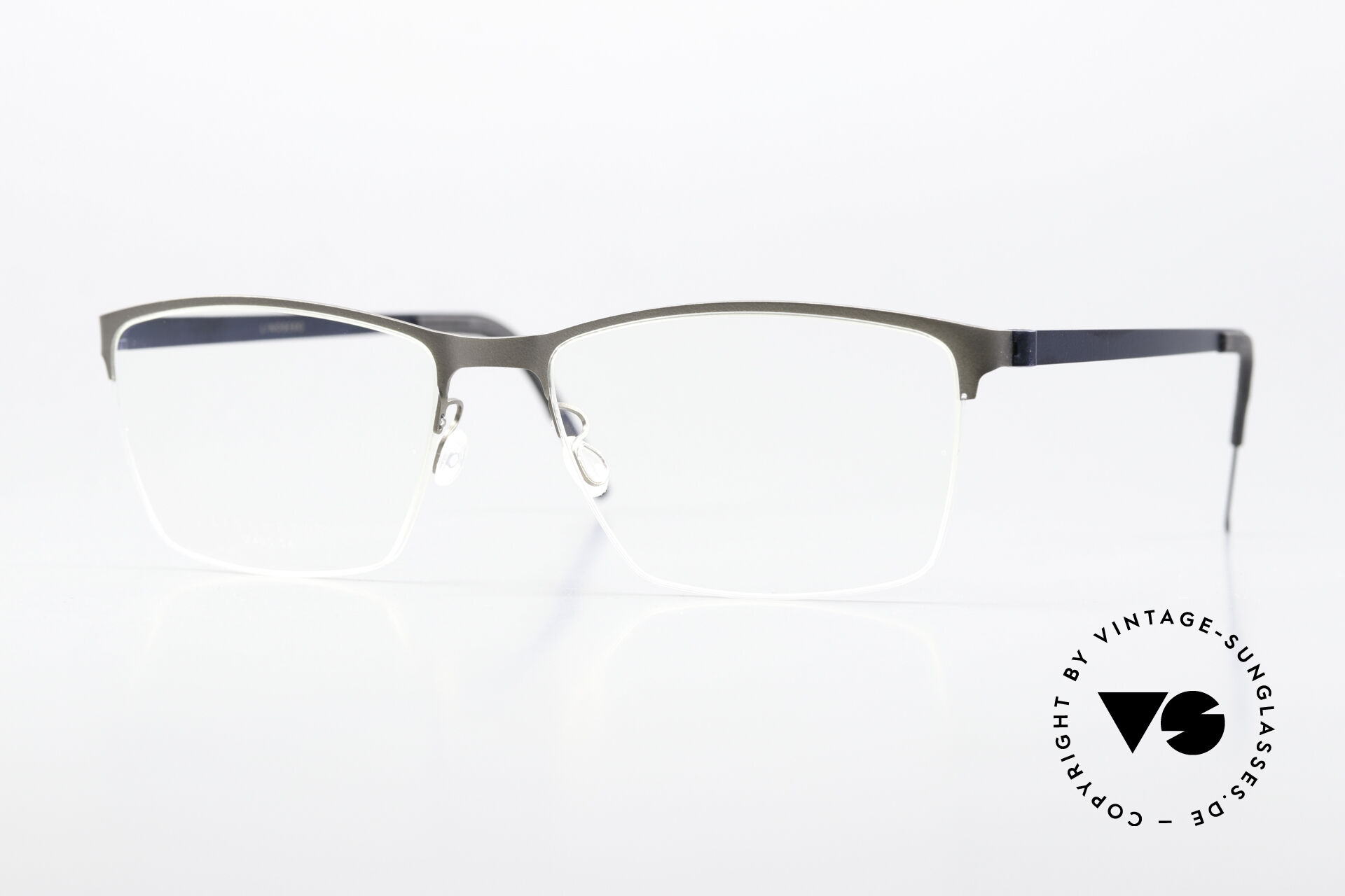 Glasses Lindberg 7405 Strip Titanium Square Men's Eyeglasses