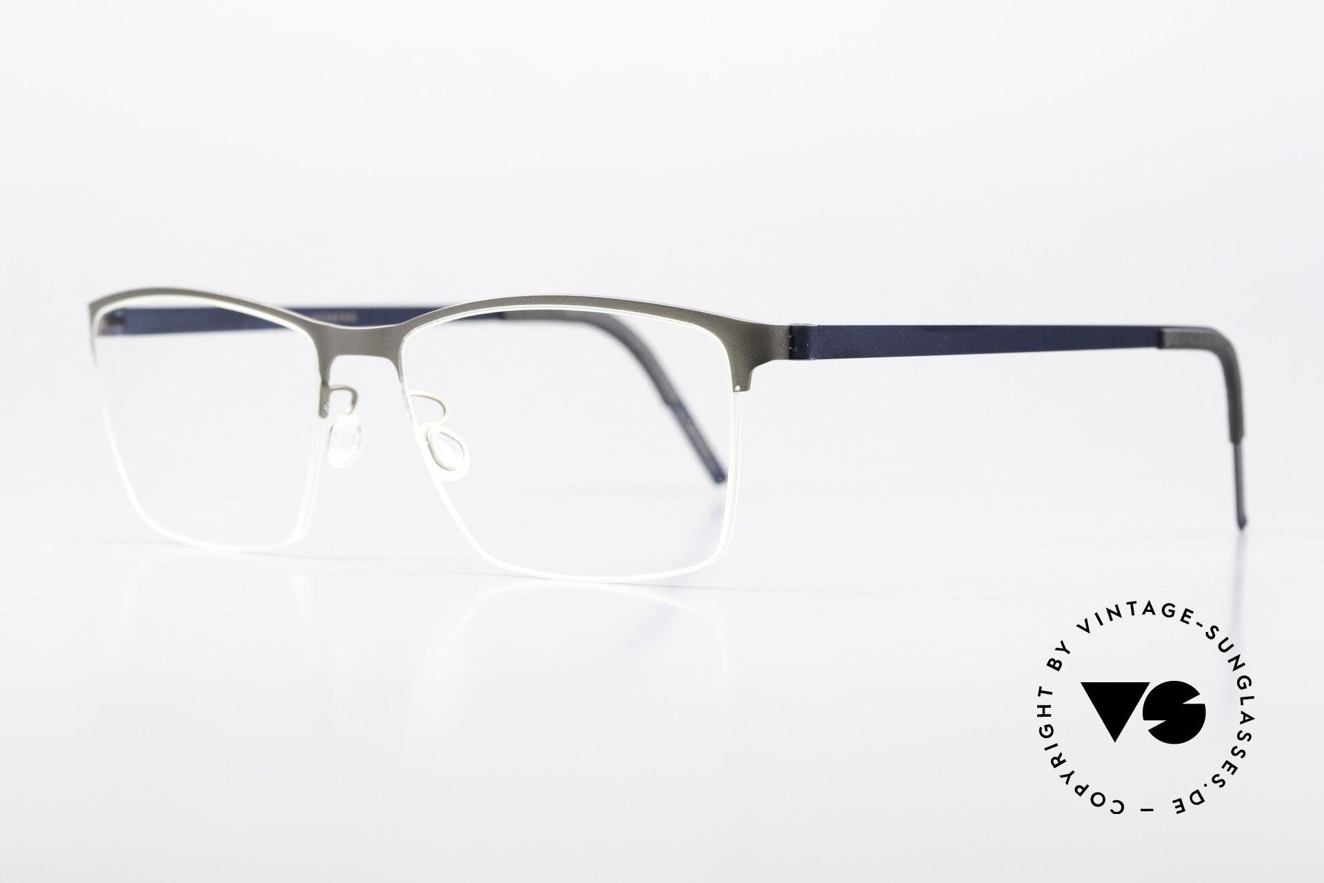 Glasses Lindberg 7405 Strip Titanium Square Men's Eyeglasses