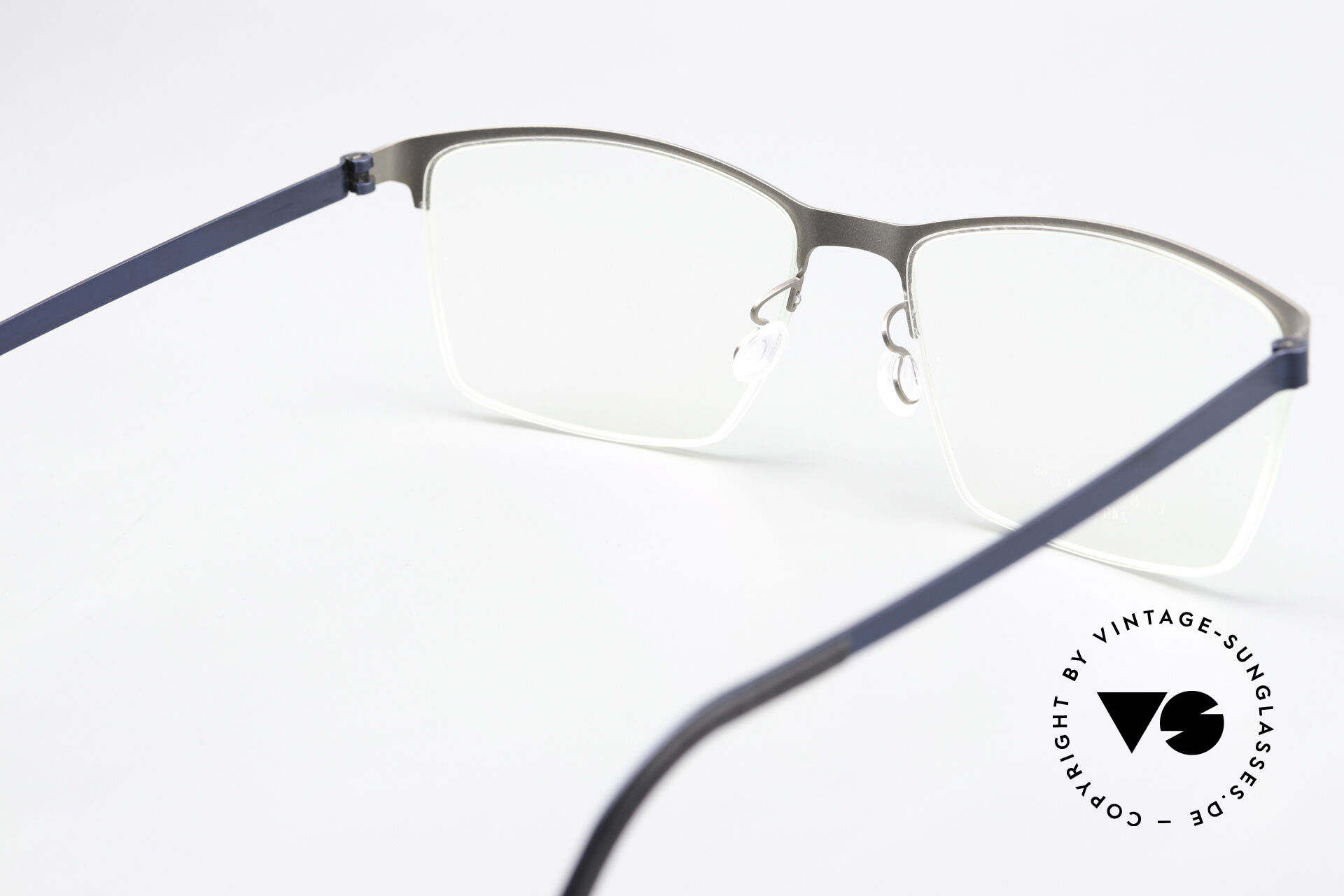 Glasses Lindberg 7405 Strip Titanium Square Men's Eyeglasses