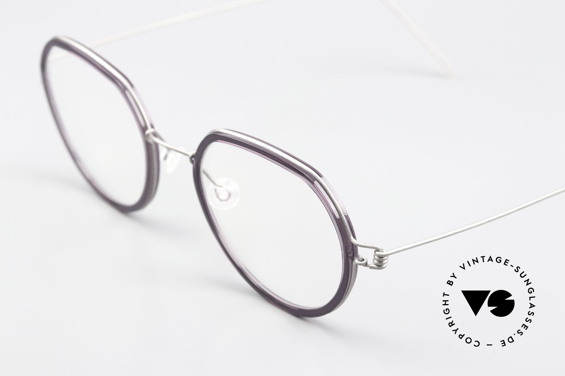 Glasses Lindberg Gillian Air Titan Rim Titanium and Dark Violet
