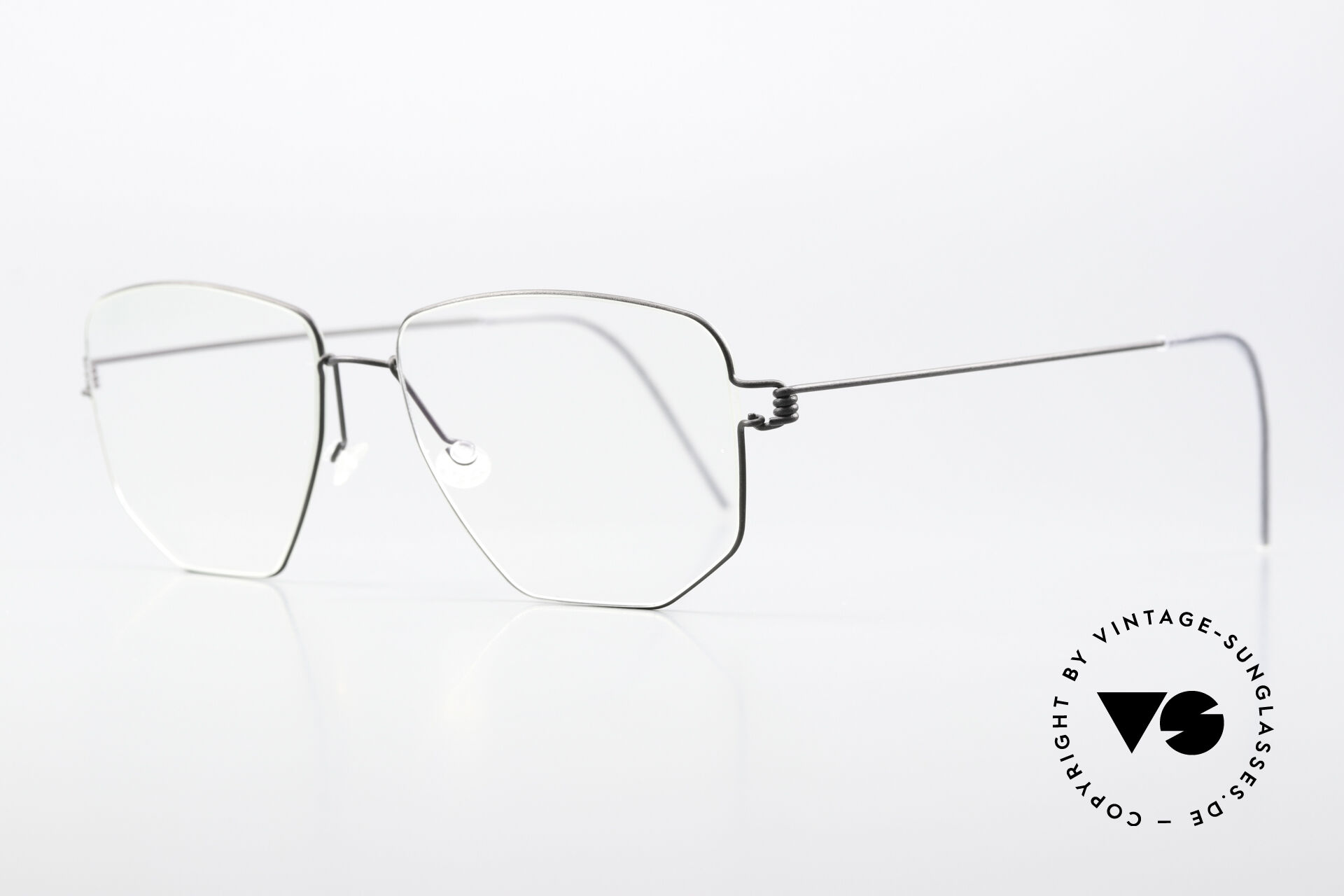 Glasses Lindberg Selim Air Titan Rim Square Frame Matt Black