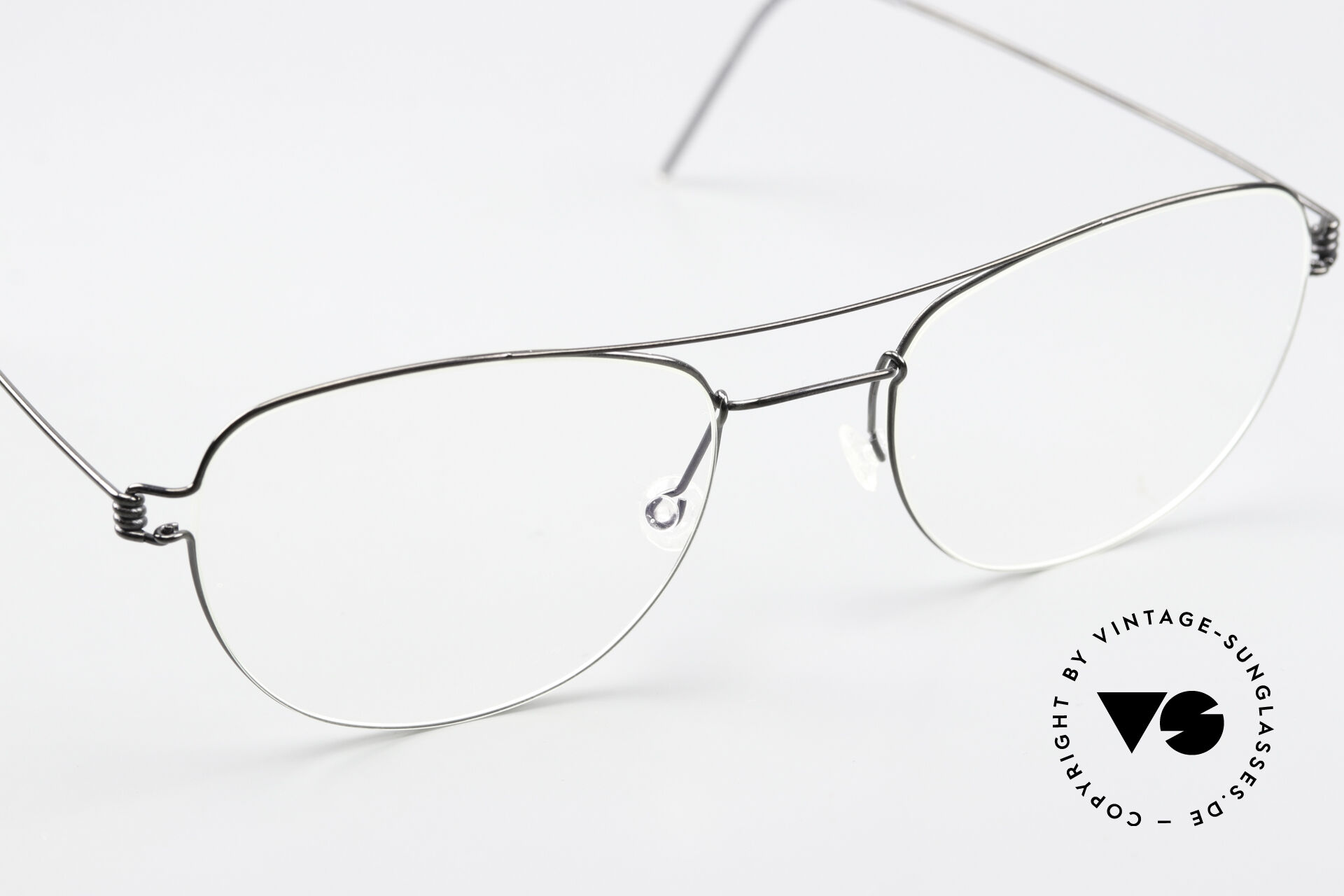 Glasses Lindberg Ole Air Titan Rim Round Aviator Design