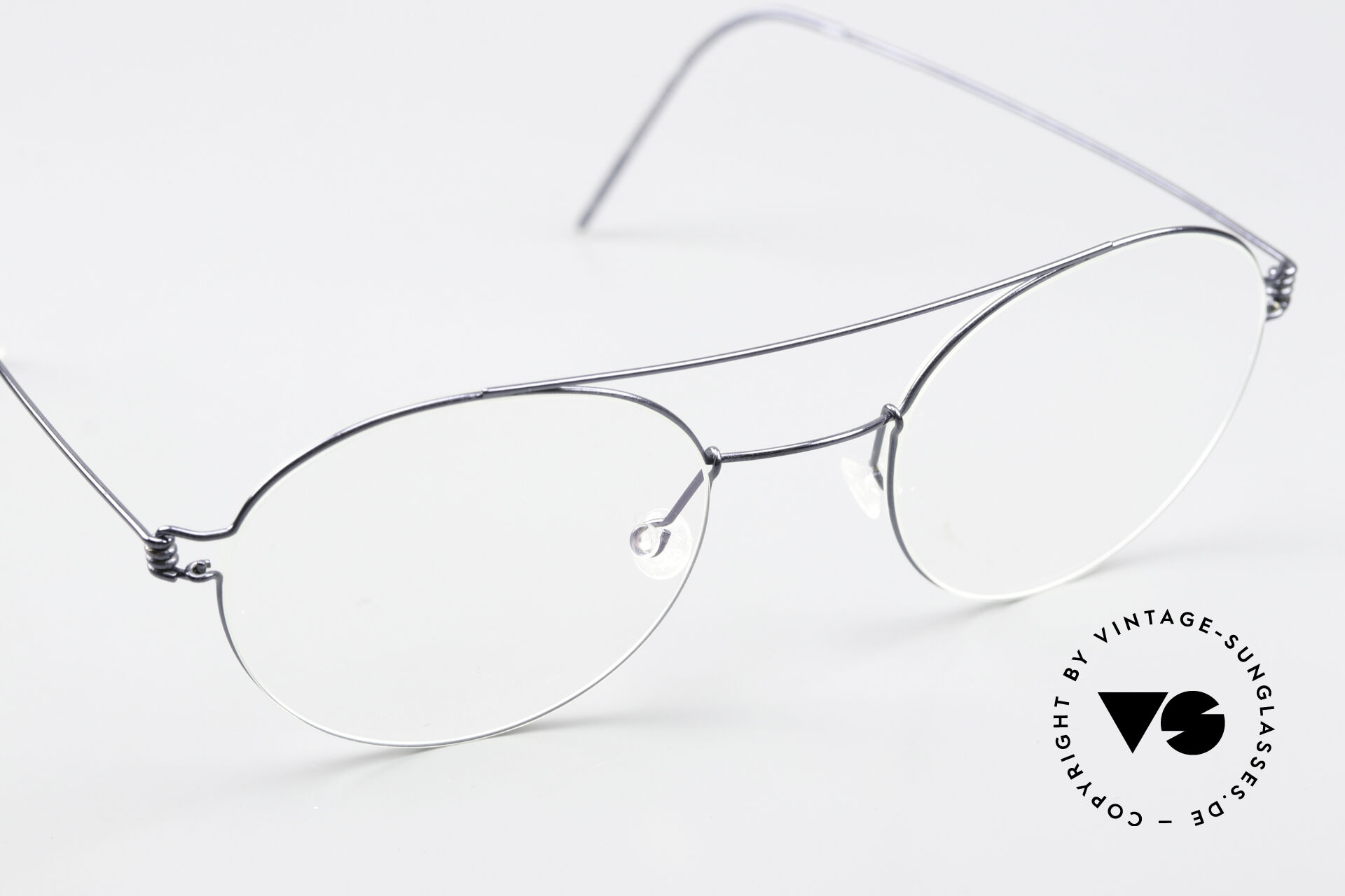 Glasses Lindberg Bruce 50 Air Titan Rim Polished Titanium Frame