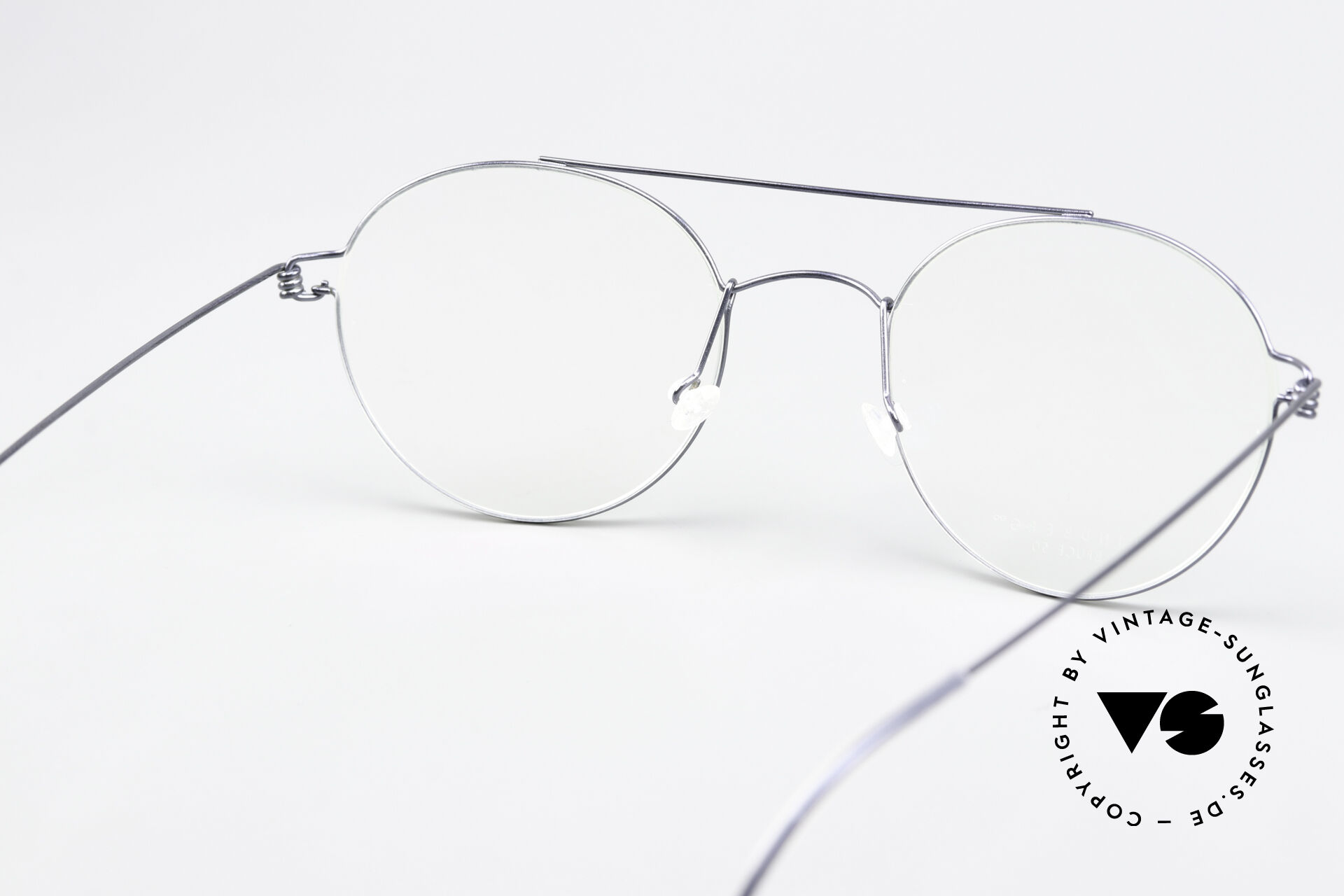 Glasses Lindberg Bruce 50 Air Titan Rim Polished Titanium Frame