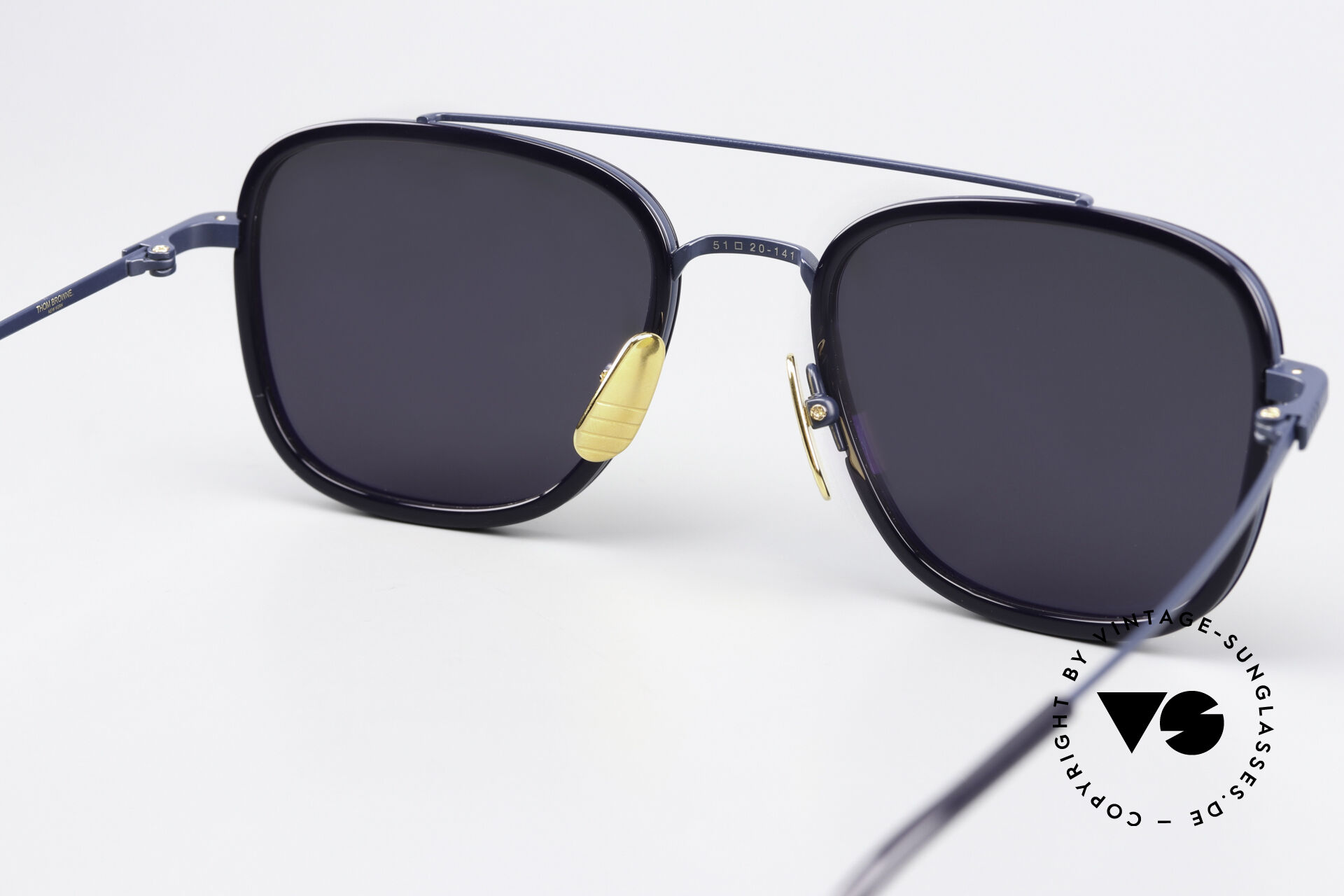 Sunglasses Thom Browne TBS800 Gold Mirrored Sun Lenses