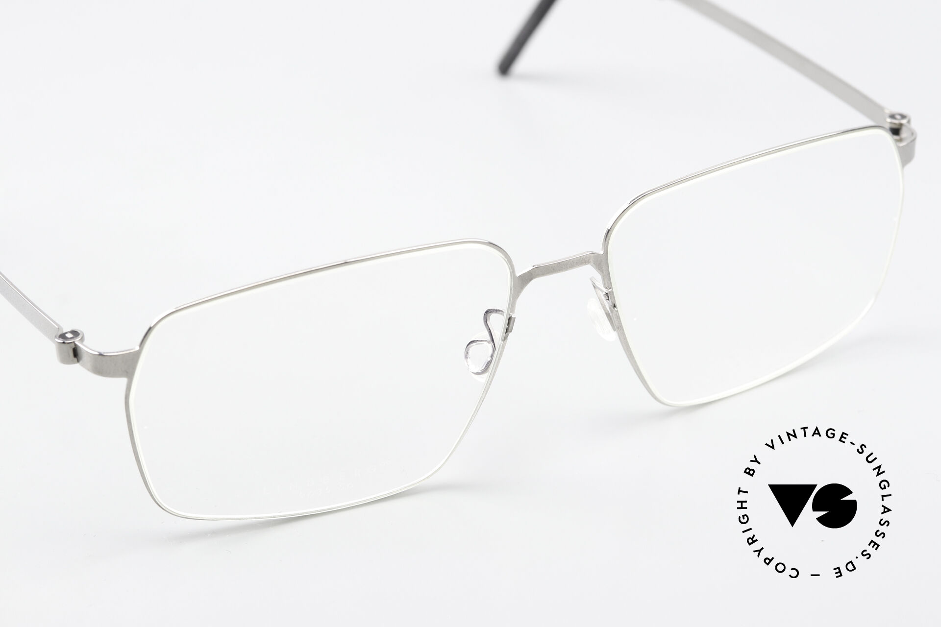 Glasses Lindberg 9635 Strip Titanium Titan Frame Polished Silver