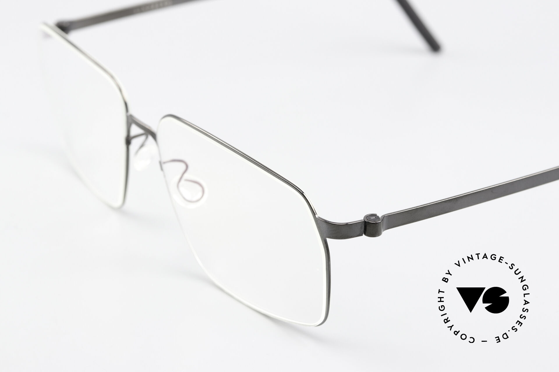Glasses Lindberg 9635 Strip Titanium Titan Frame Polished Black