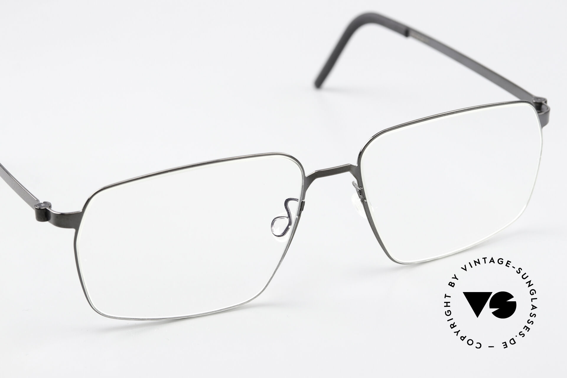 Glasses Lindberg 9635 Strip Titanium Titan Frame Polished Black