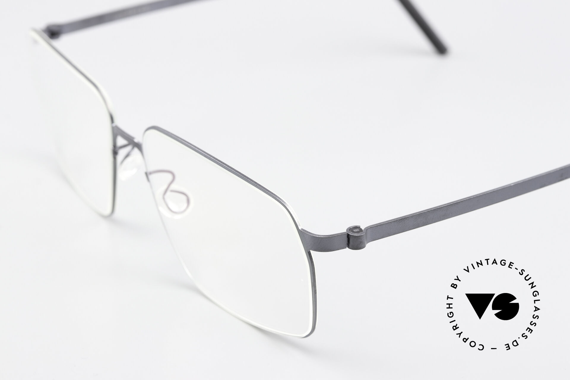 Glasses Lindberg 9635 Strip Titanium Titan Frame Blue-Gray Matt