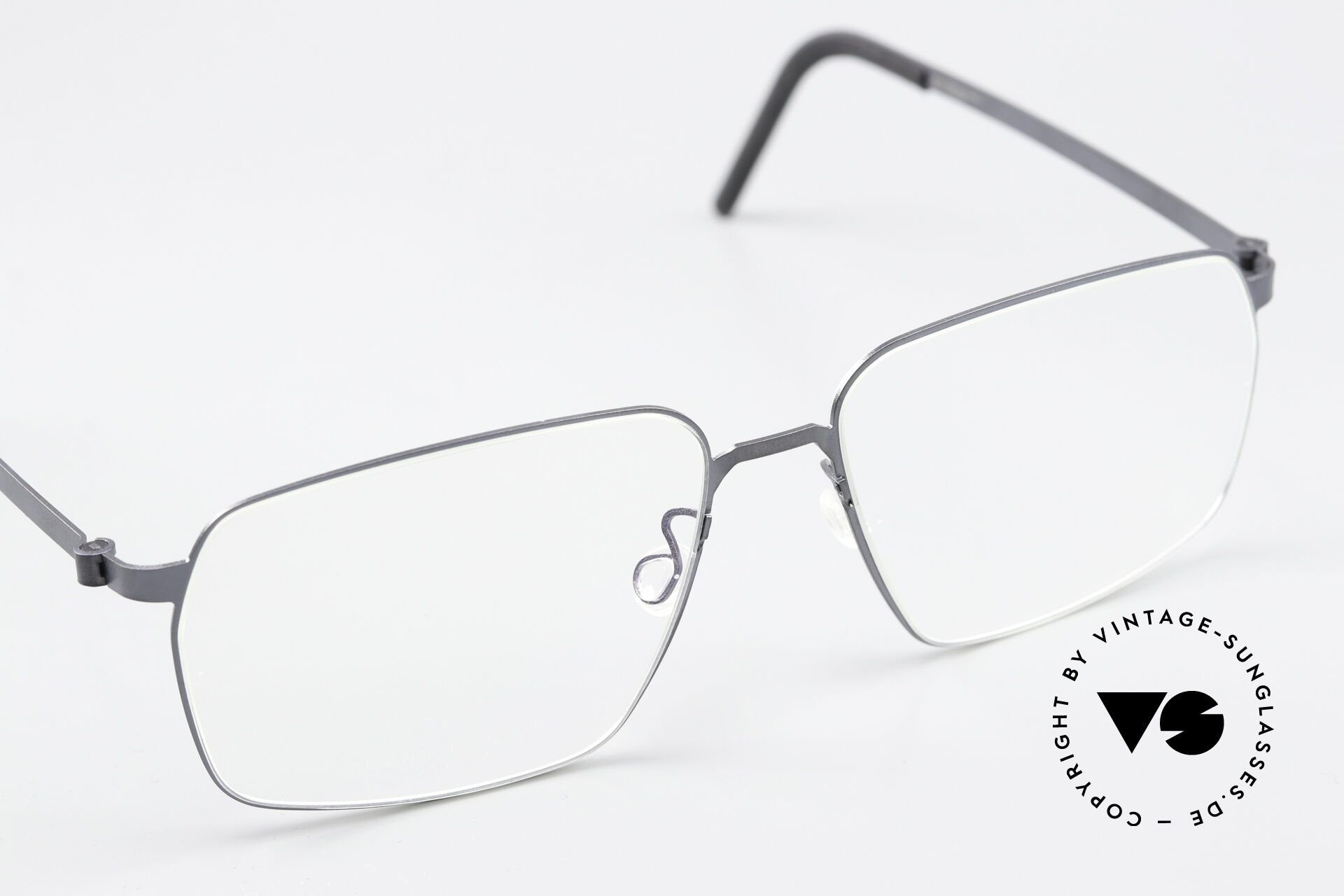 Glasses Lindberg 9635 Strip Titanium Titan Frame Blue-Gray Matt