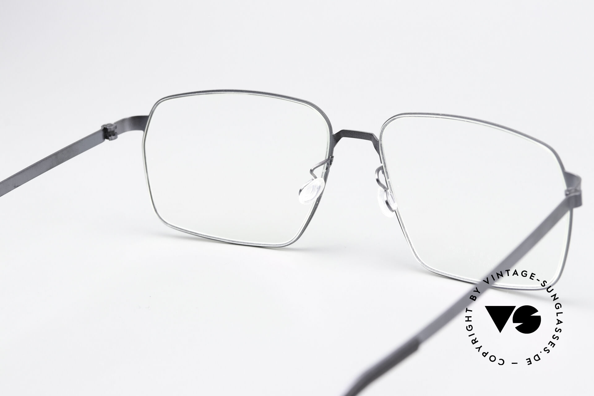 Glasses Lindberg 9635 Strip Titanium Titan Frame Blue-Gray Matt