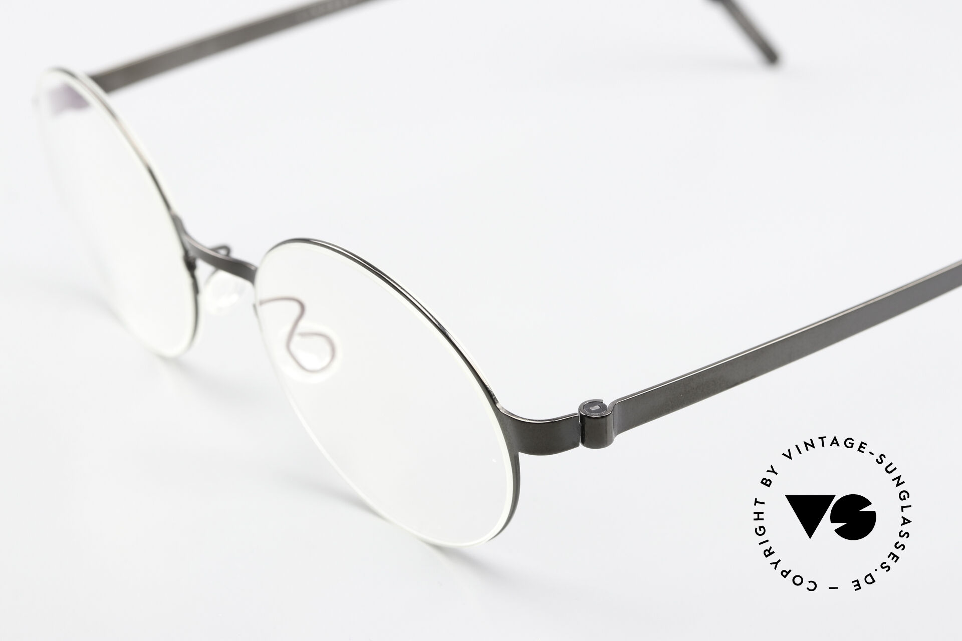 Glasses Lindberg 9610 Strip Titanium Titan Frame Polished Black