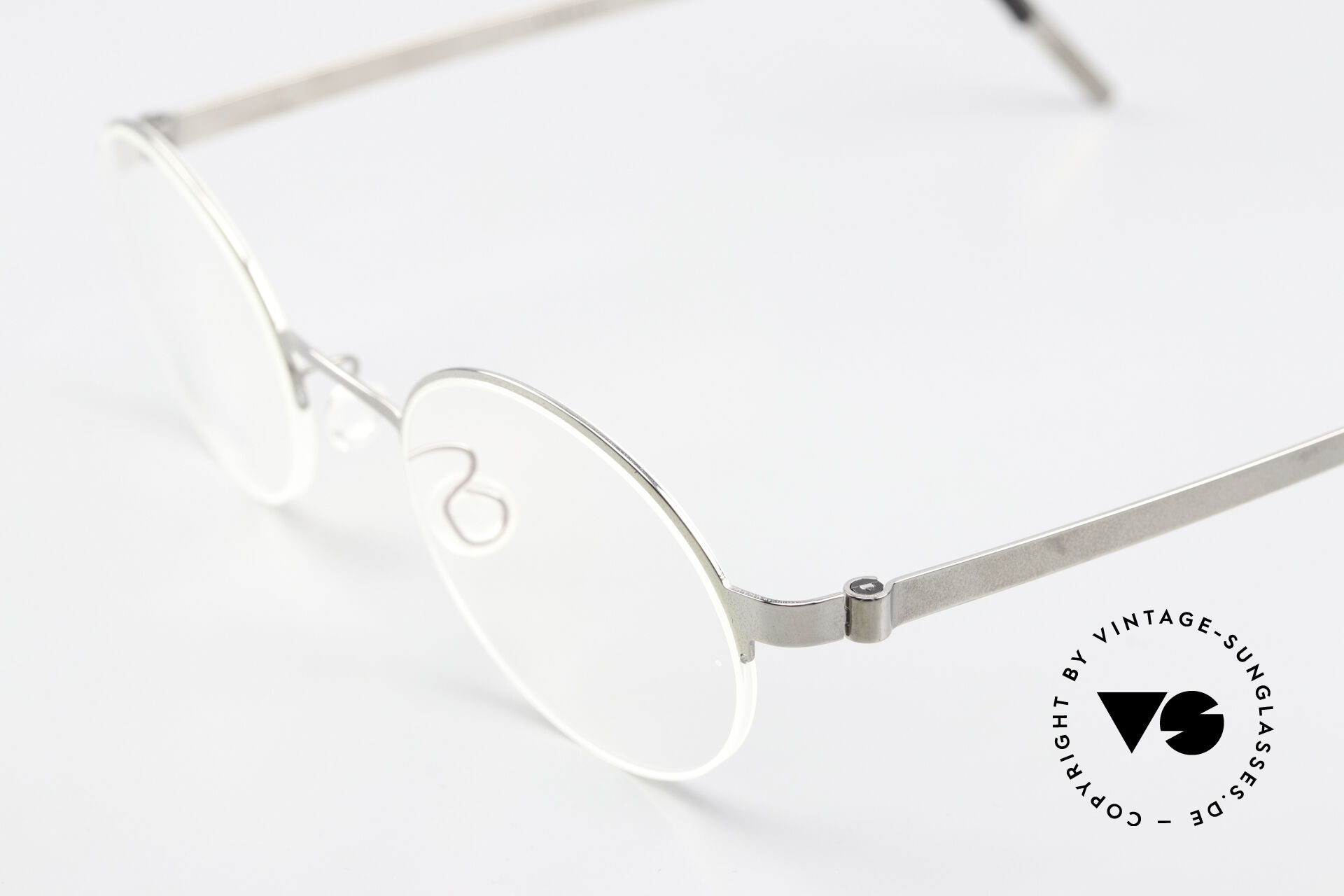 Glasses Lindberg 7413 Strip Titanium Round Nylor Frame Silver