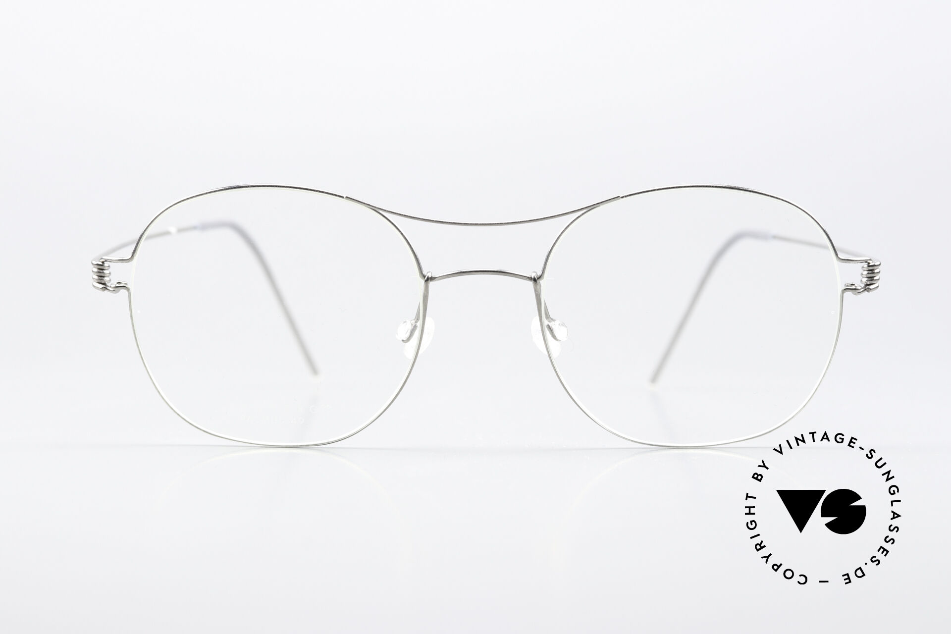 Glasses Lindberg Rasmus 49 Air Titan Rim Classic Frame Silver Polished