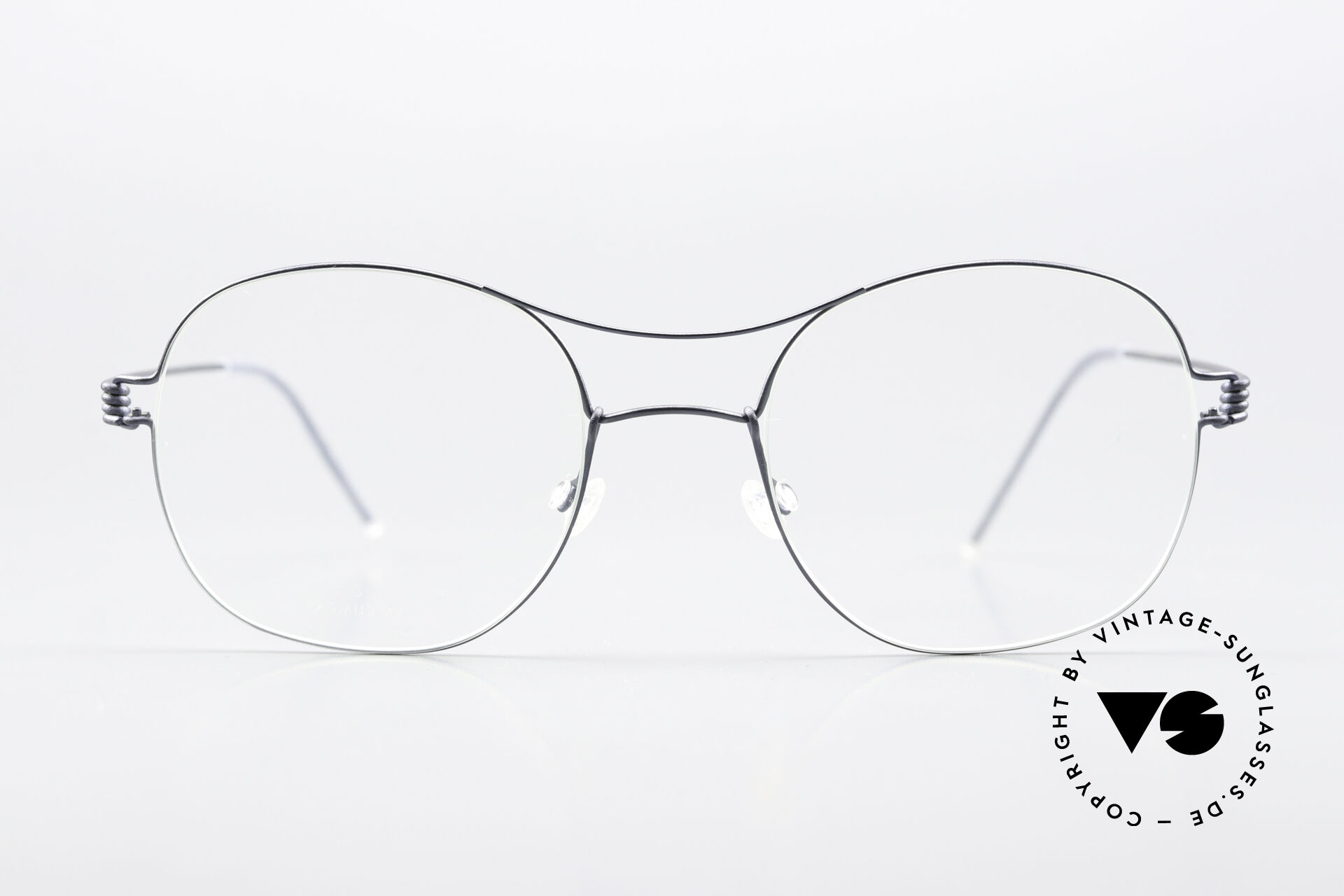 Glasses Lindberg Rasmus 47 Air Titan Rim Classic Frame Matt Blue