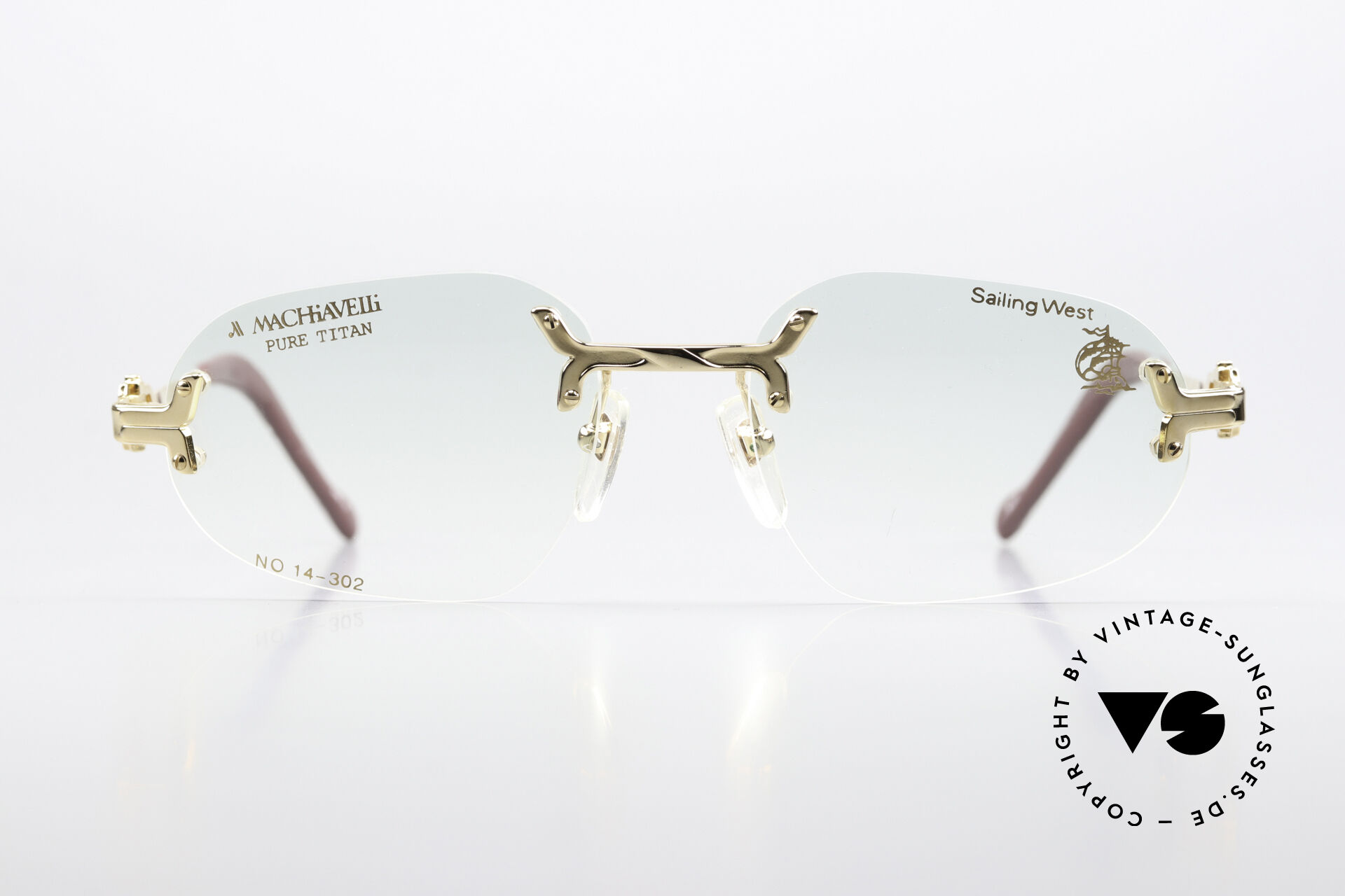 Glasses Machiavelli 14-302 Gold-Plated Glasses Rimless