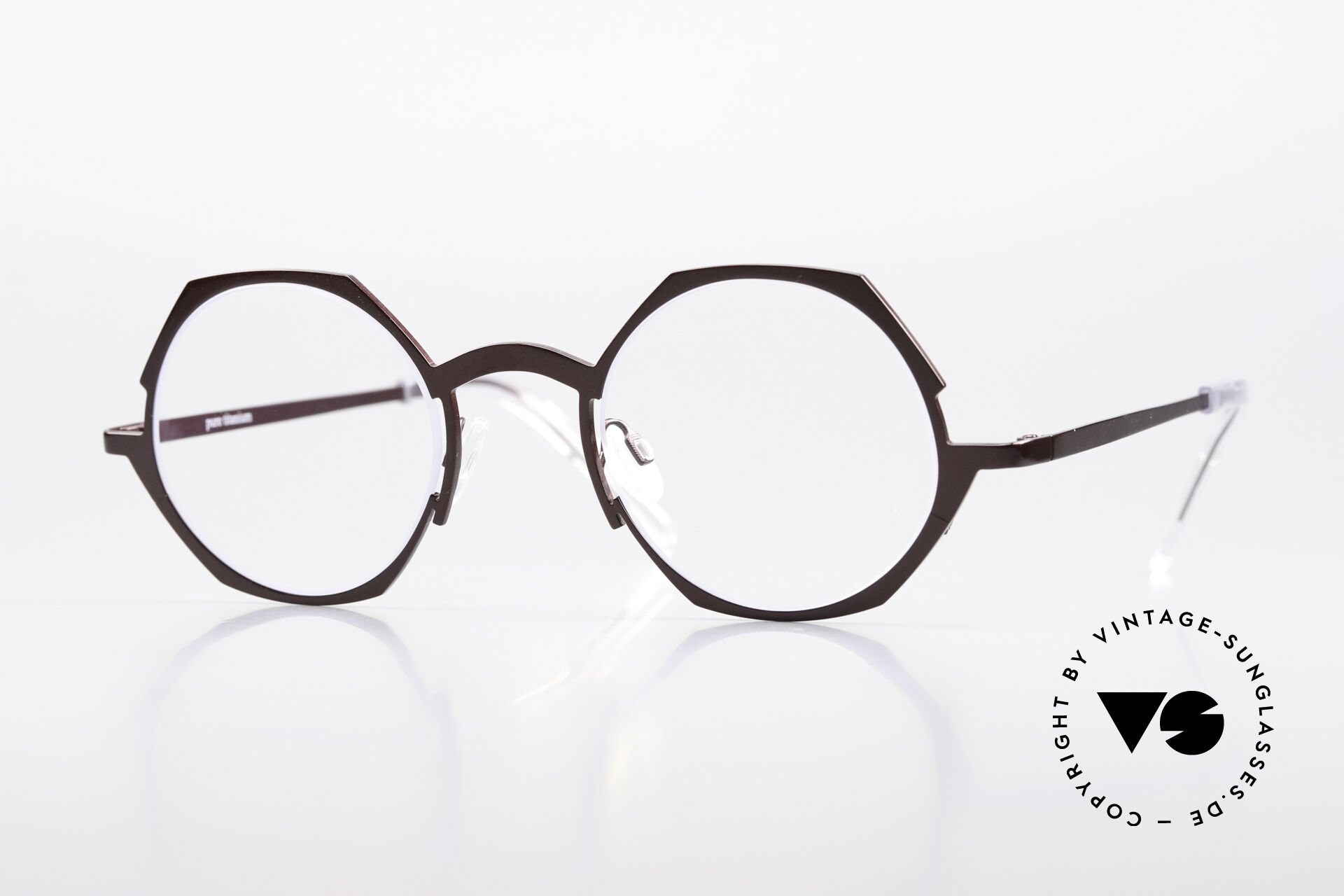 Glasses Theo Belgium Wave Women's Eyewear Titan