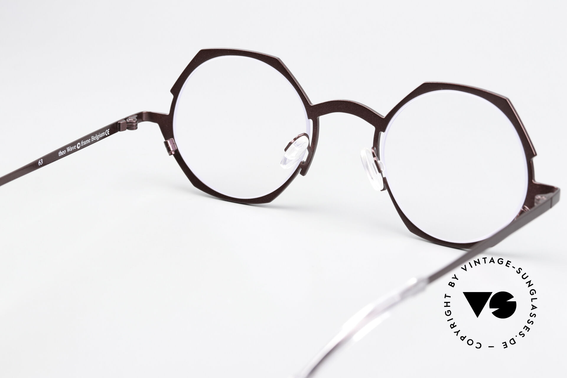 Glasses Theo Belgium Wave Women's Eyewear Titan