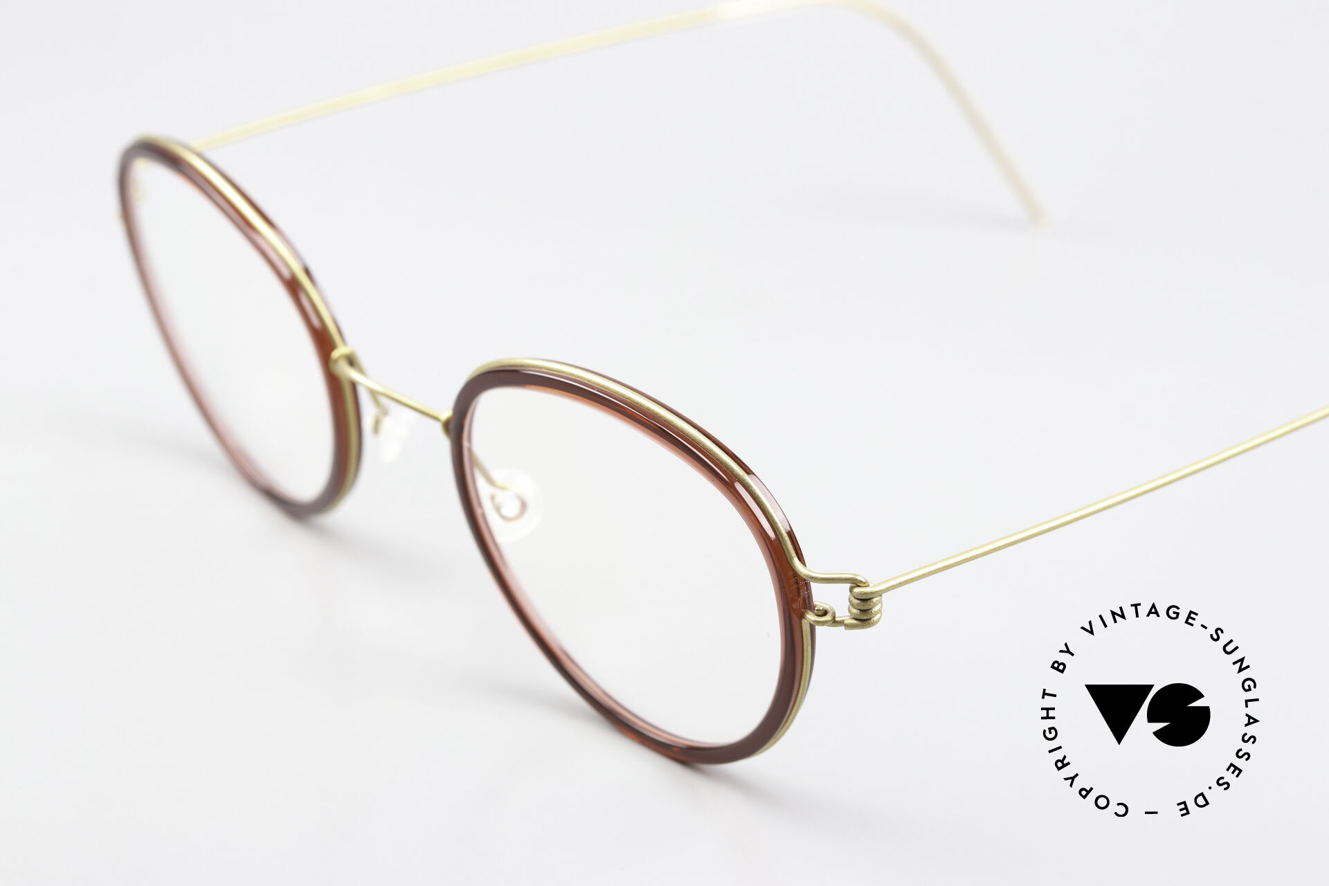 Glasses Lindberg Jackie 46 Air Titan Rim Ladies Glasses Ruby Colored