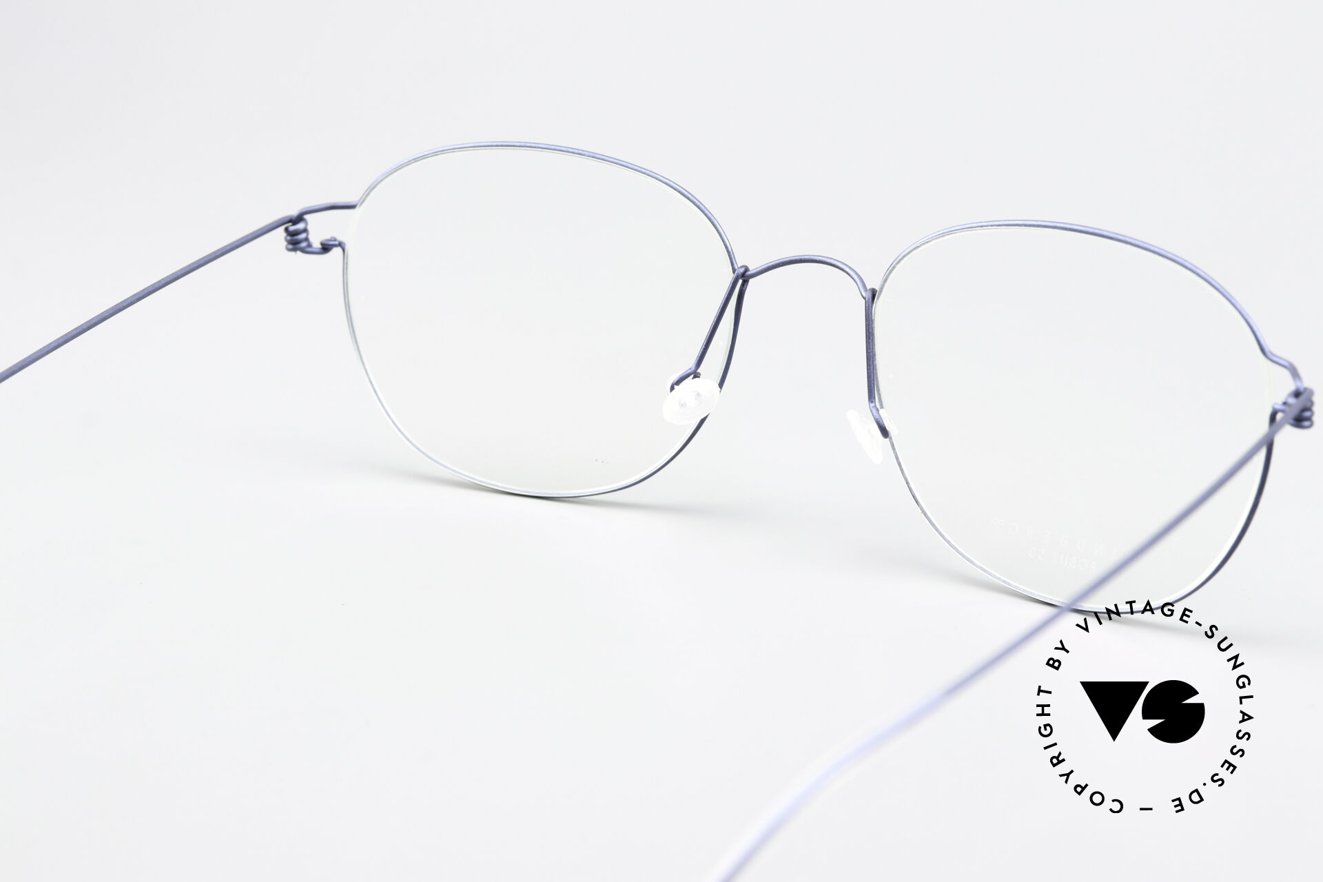 Glasses Lindberg Robin 53 Air Titan Rim Matt Dark Blue Eyeglasses