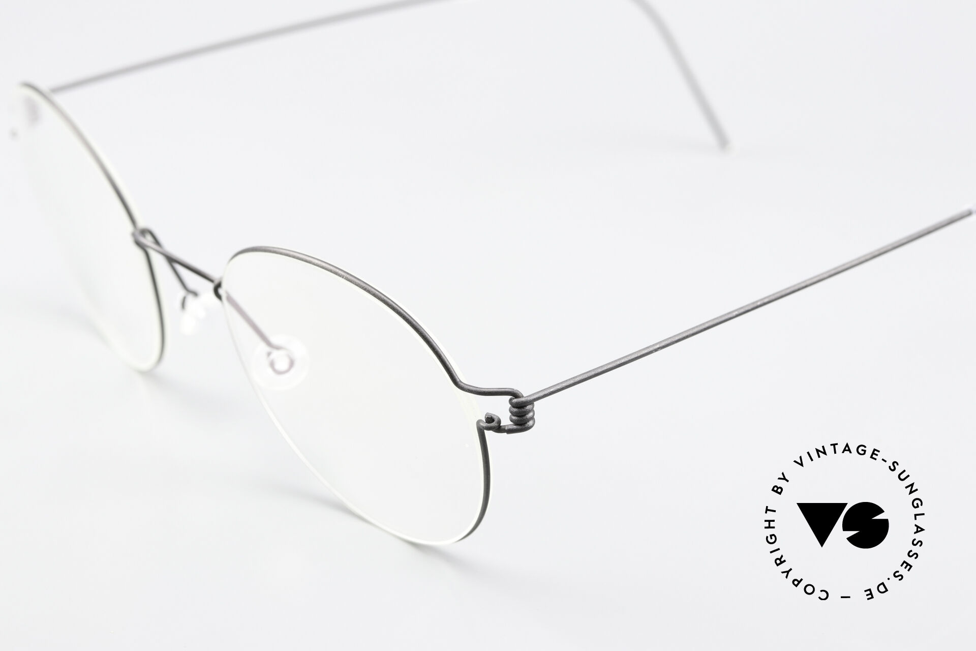 Glasses Lindberg Morten Air Titan Rim Panto Frame Unisex Black