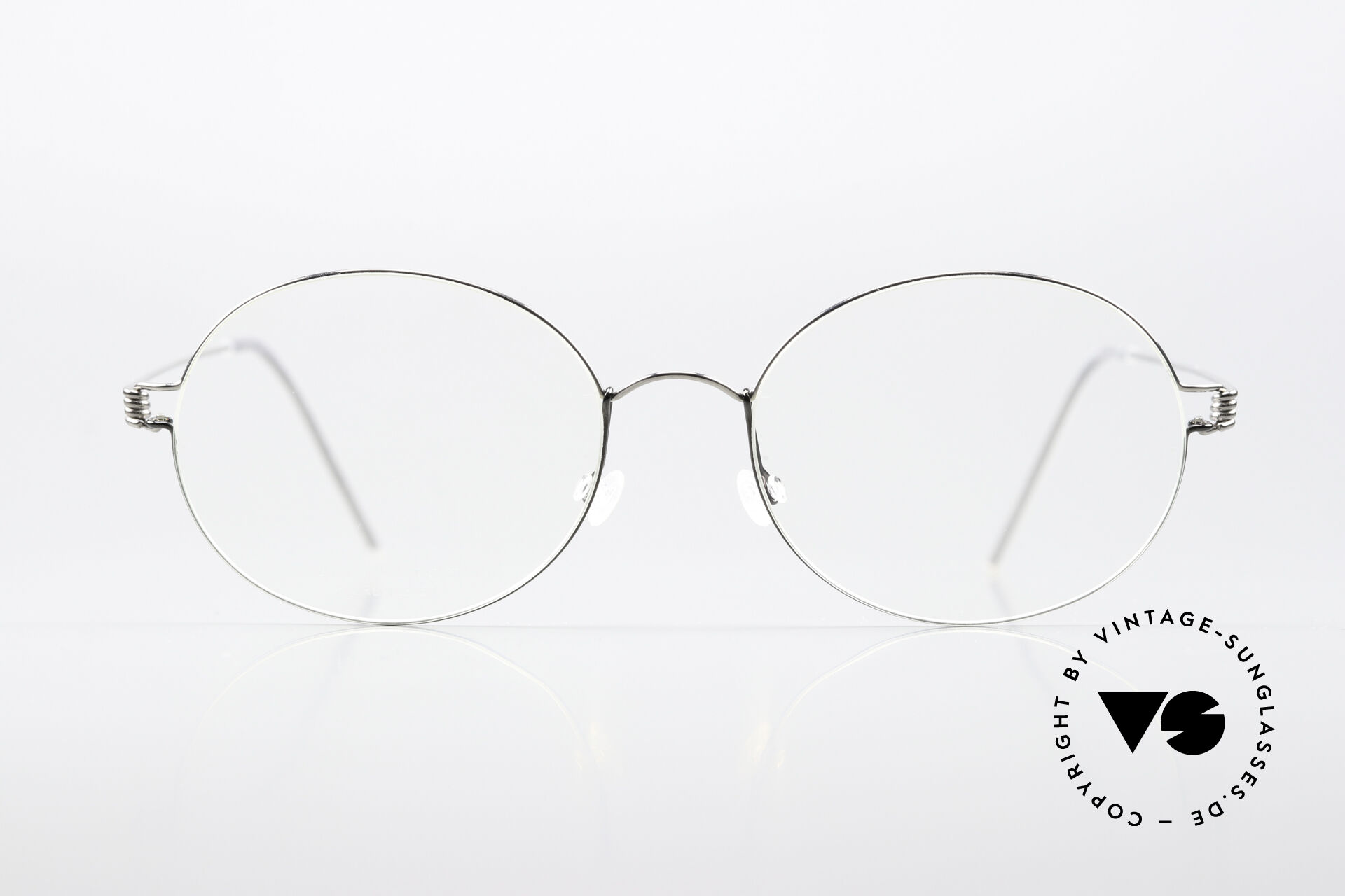 Glasses Lindberg Florence Air Titan Rim Round Oval Silver Gray