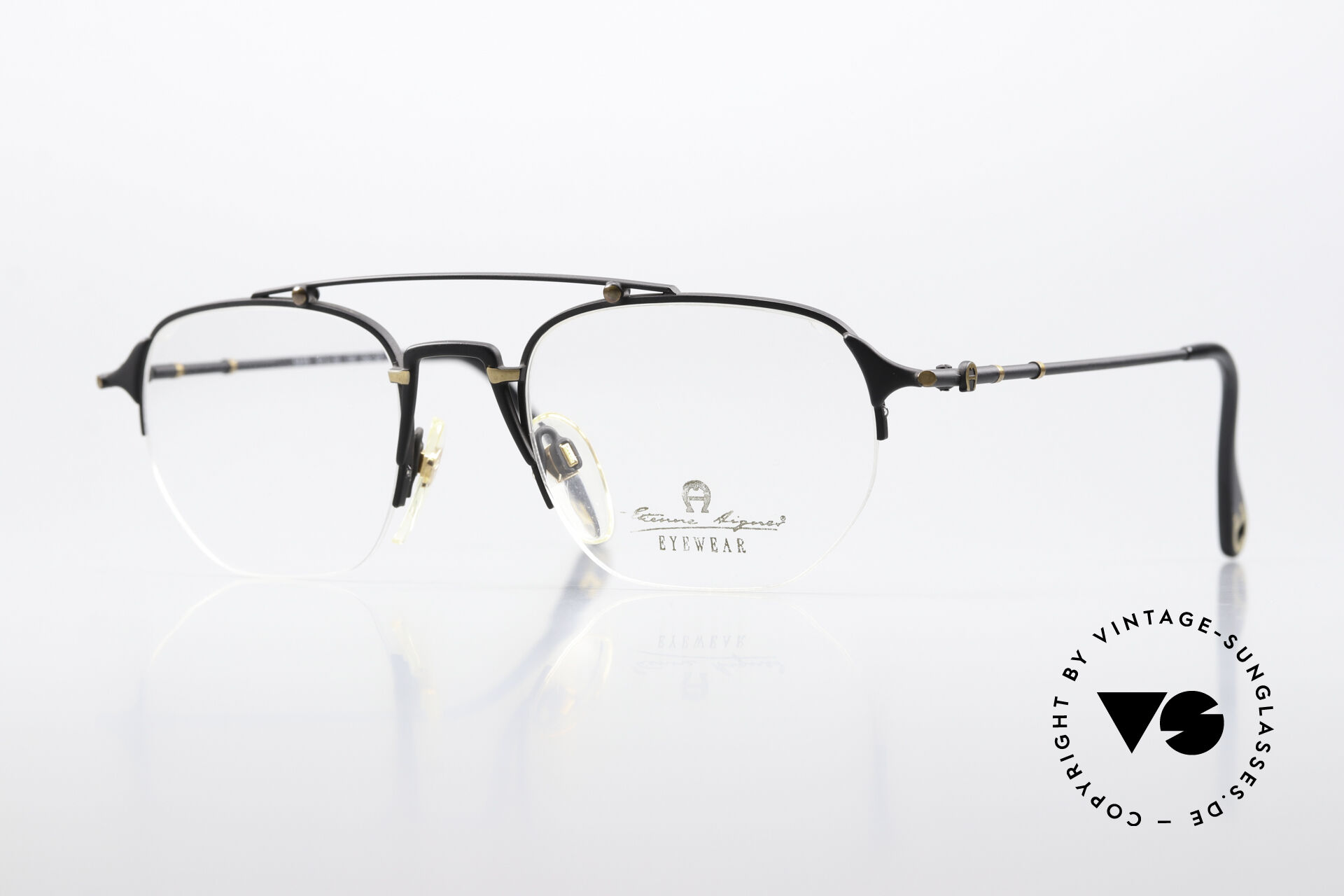 Glasses Aigner EA55 90's Glasses Half Rim Nylor
