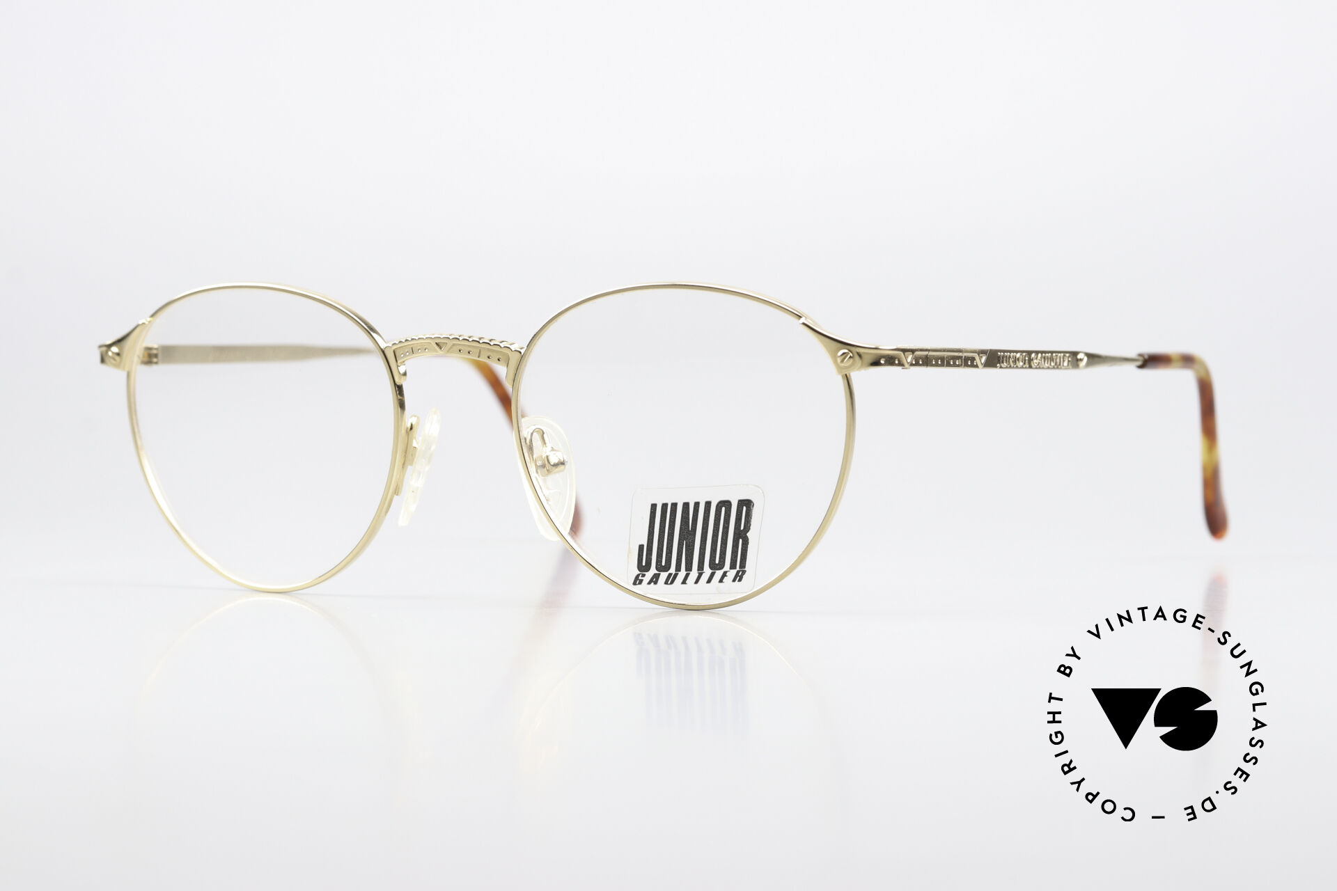 Glasses Jean Paul Gaultier 57-3172 Gold Plated Frame 1997