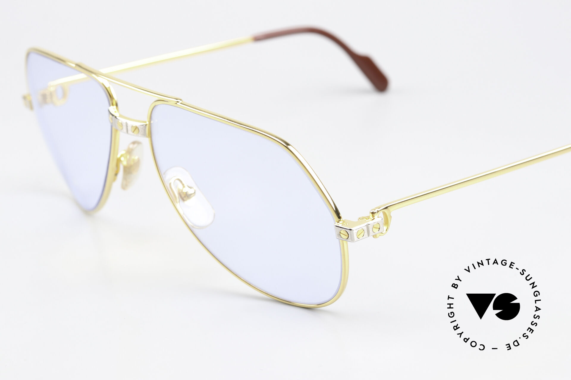 Sunglasses Cartier Vendome Santos - M Cobalt Blue Mineral Lenses