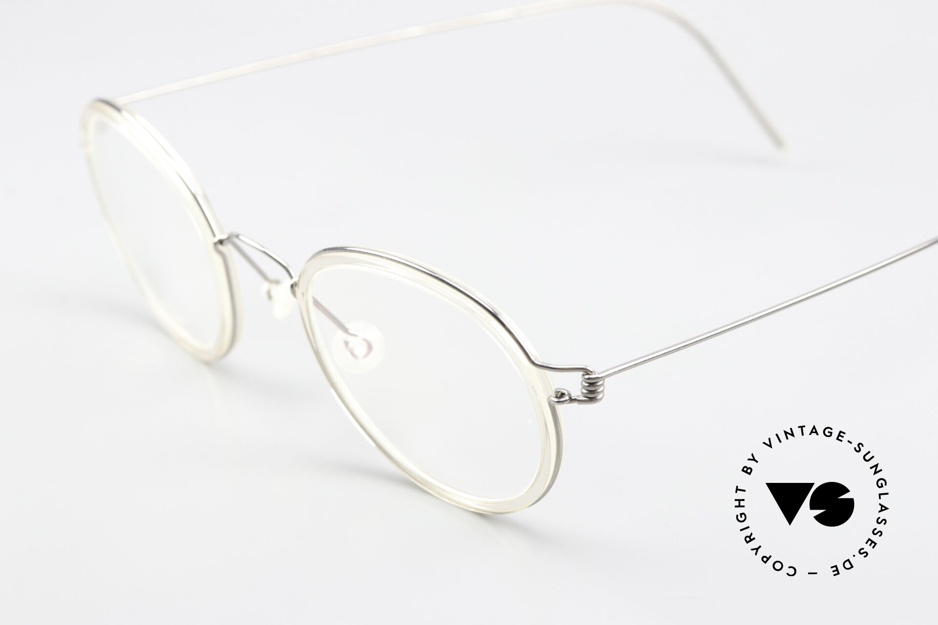 Glasses Lindberg Lex 45 Air Titan Rim Frame In Silver And Crystal