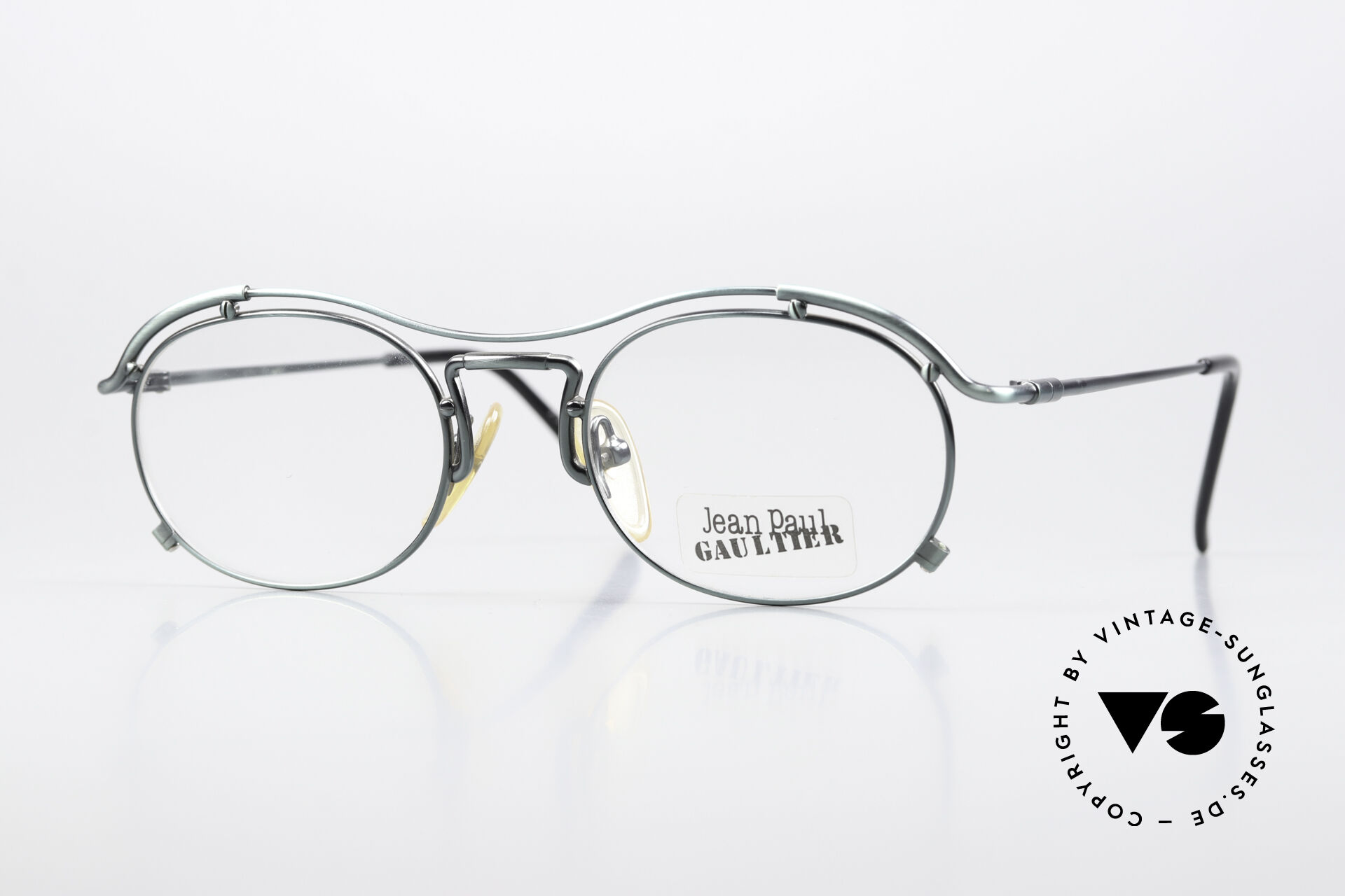 Glasses Jean Paul Gaultier 55-2170 90's Frame Fir Green Metal