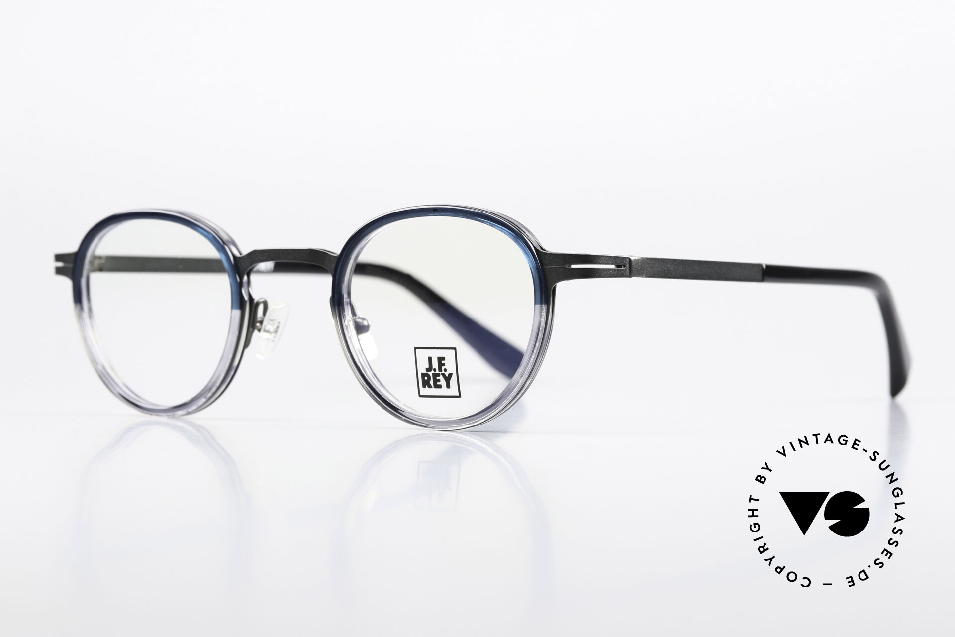 Glasses JF Rey JF2677 Blue Gray Panto Eyeglasses