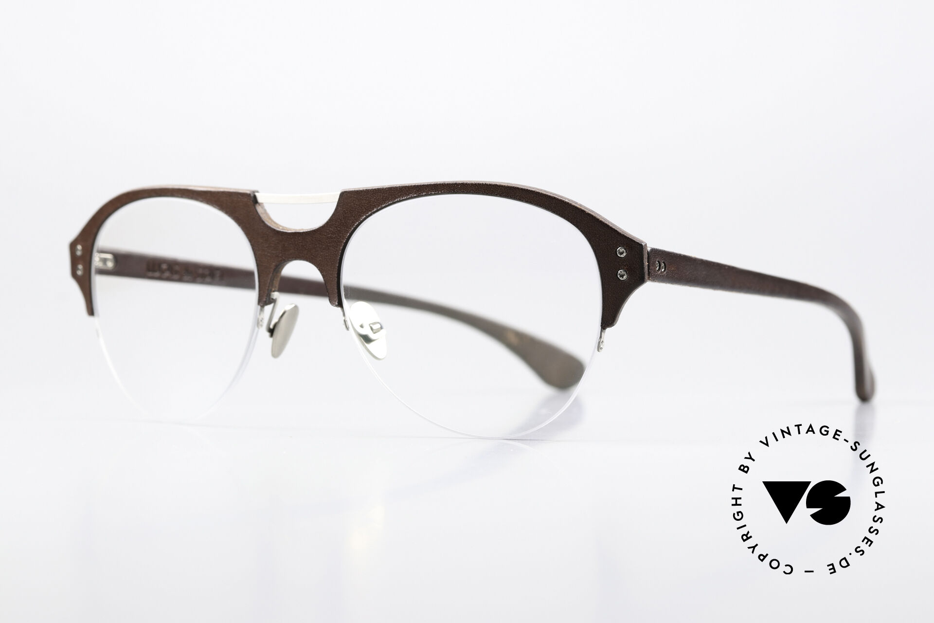 Glasses Lucas de Stael Minotaure MTN16 Nylor Frame Leather Cover