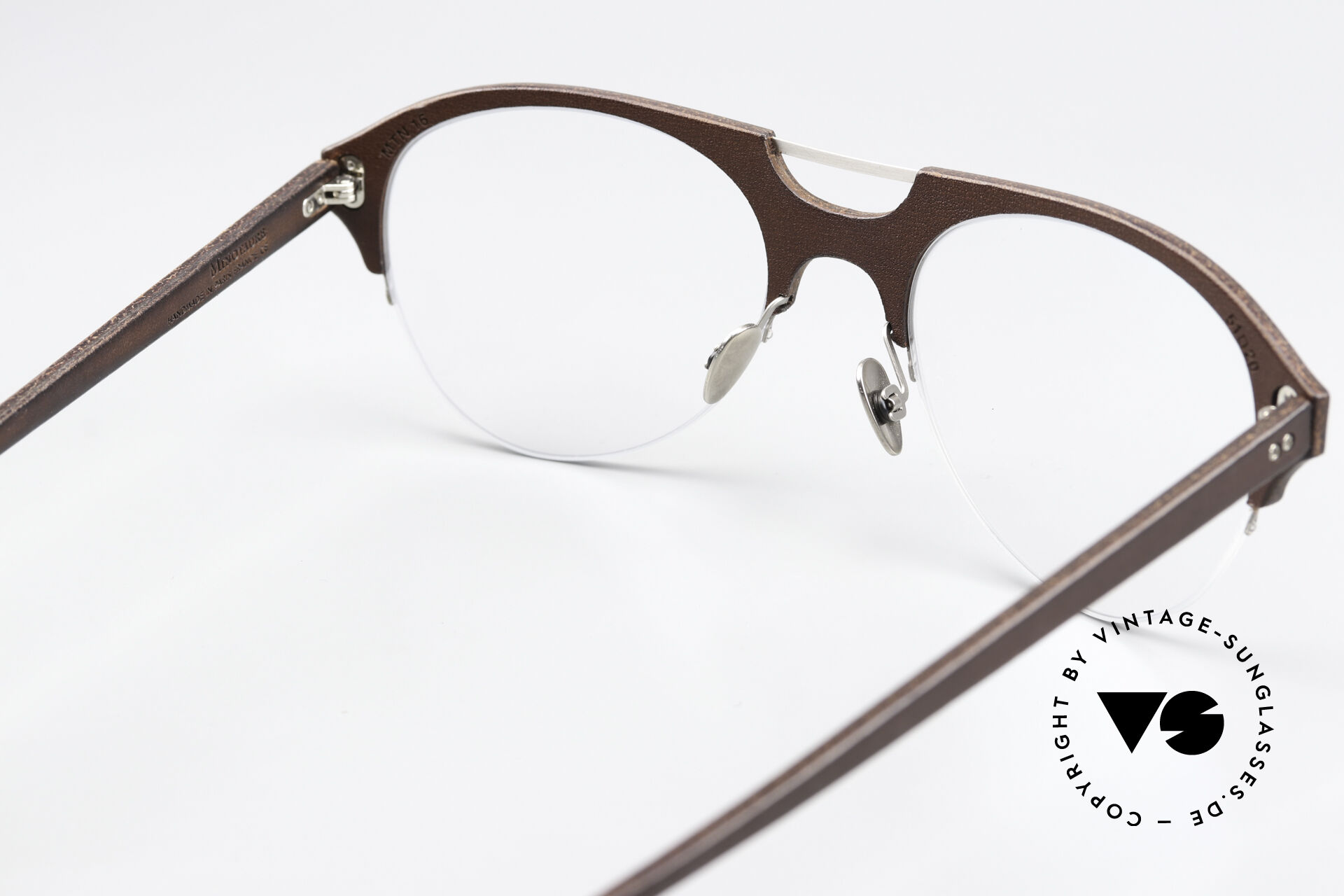 Glasses Lucas de Stael Minotaure MTN16 Nylor Frame Leather Cover