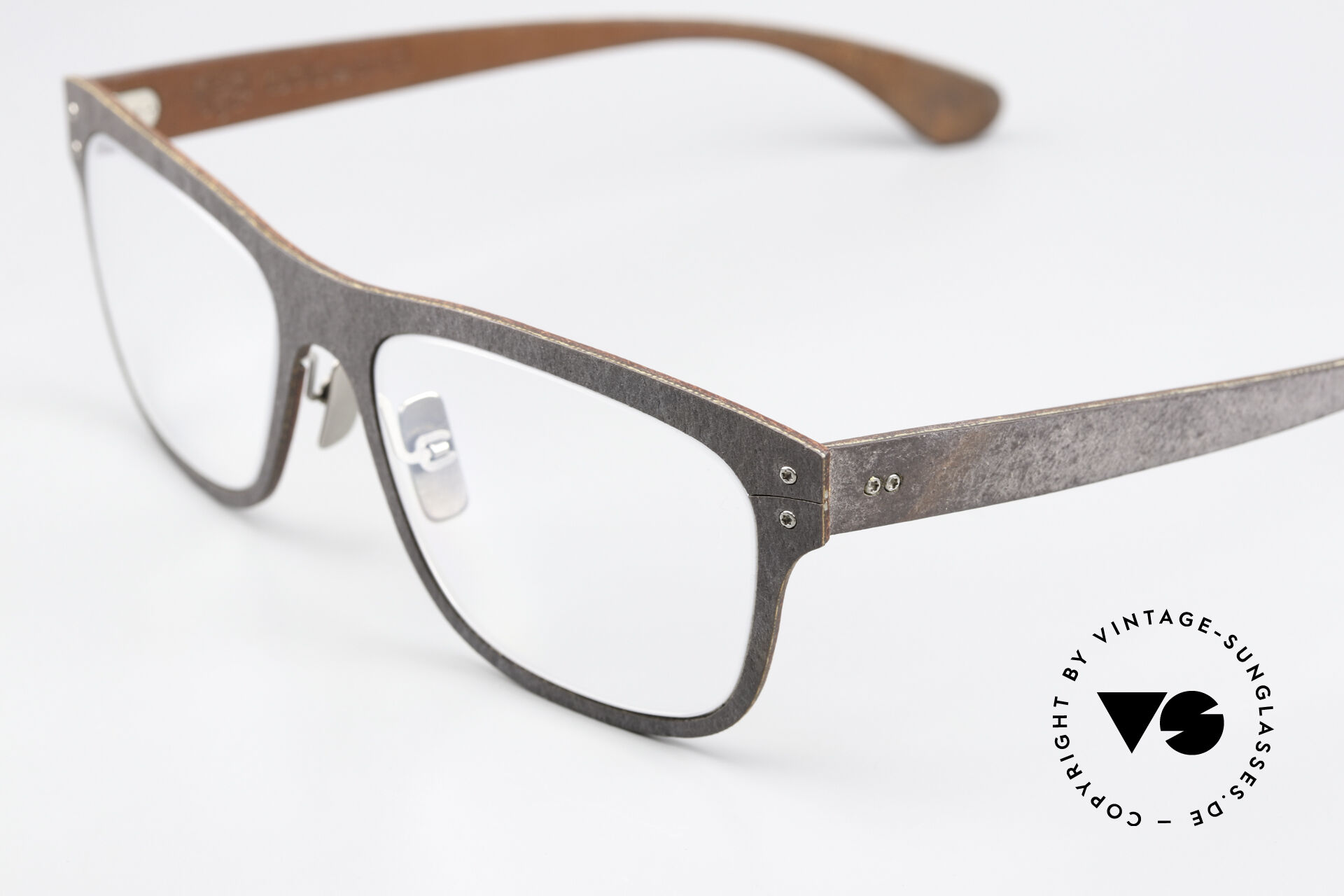 Glasses Lucas de Stael Stratus Thin 10 Frame With Leather Cover