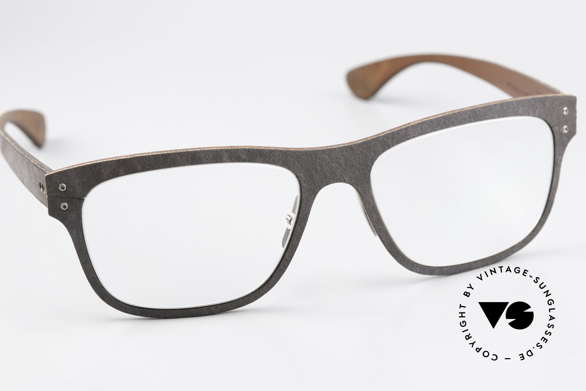 Glasses Lucas de Stael Stratus Thin 10 Frame With Leather Cover