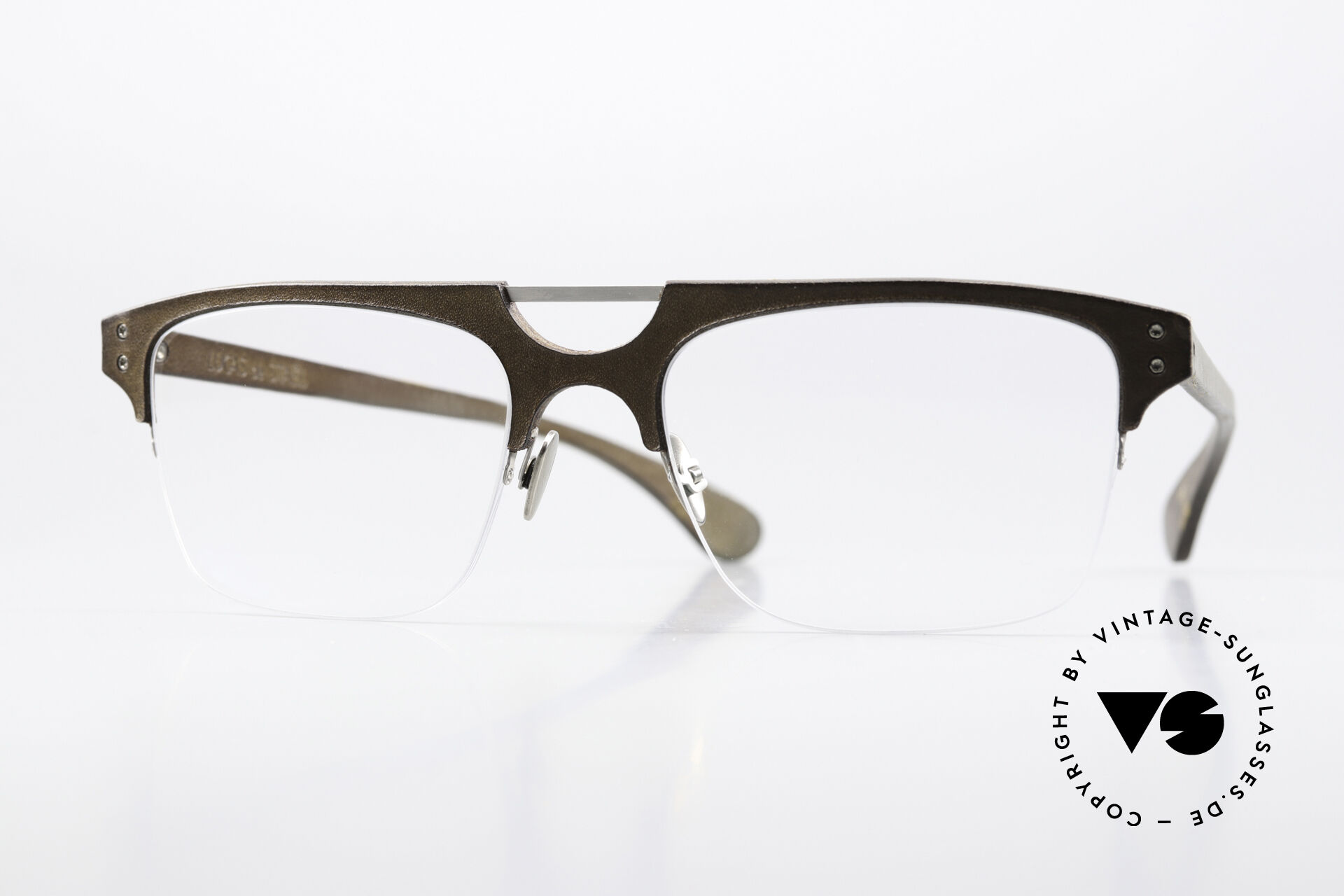 Glasses Lucas de Stael Minotaure Thin 15 Leather Covered Nylor Frame