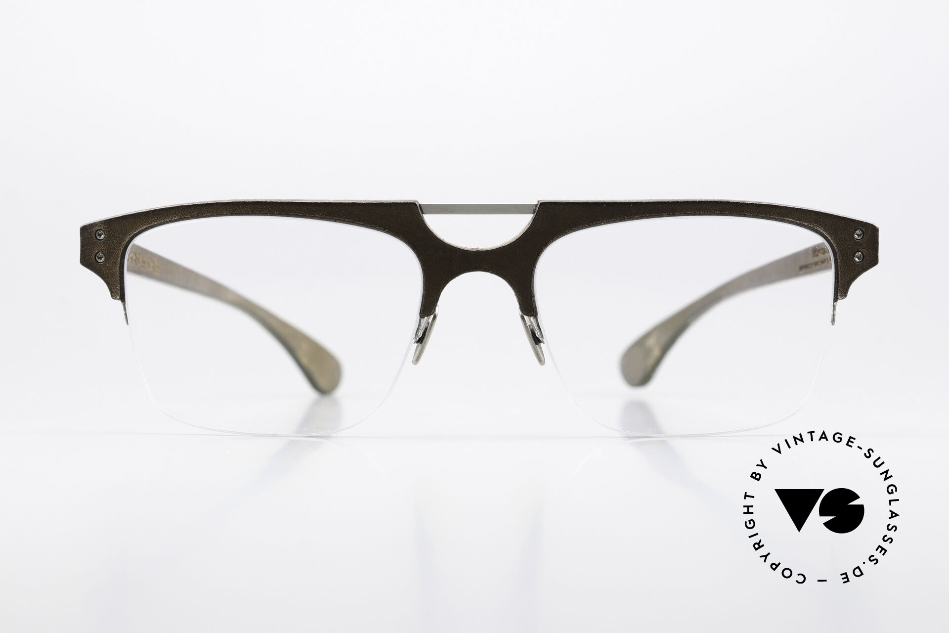 Glasses Lucas de Stael Minotaure Thin 15 Leather Covered Nylor Frame