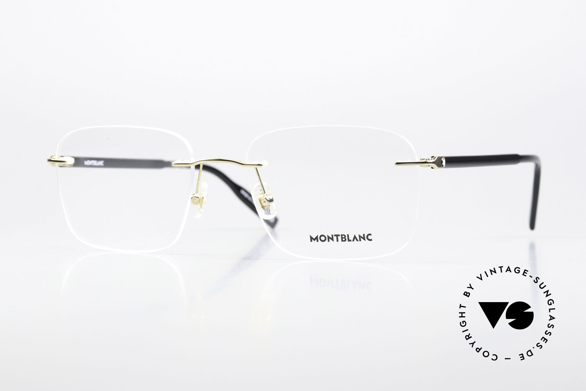 Glasses Montblanc MB0222O Rimless Glasses Gold-Plated