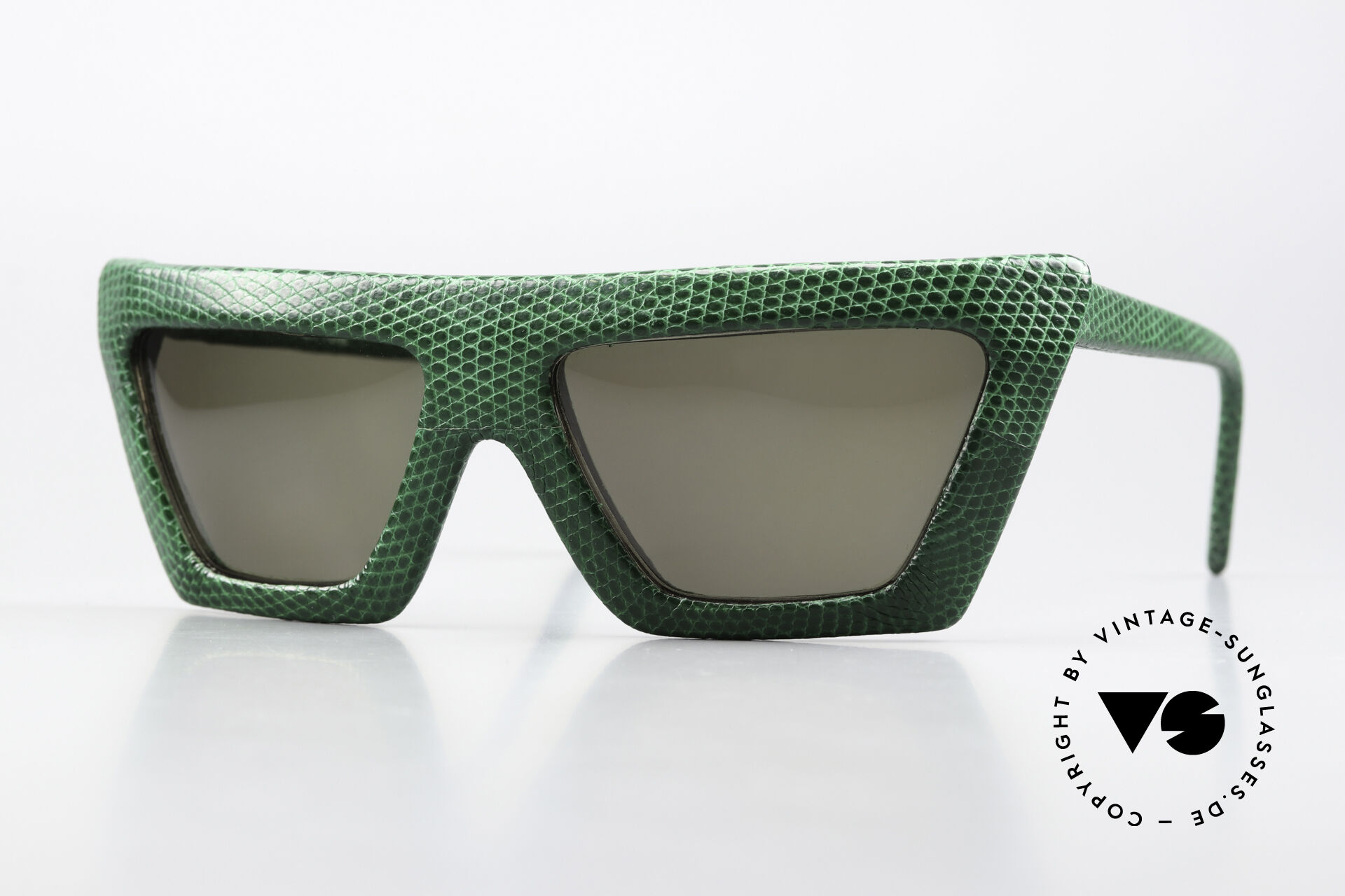 Sunglasses Christian Roth KL 1987 Genuine Green Lizard Skin