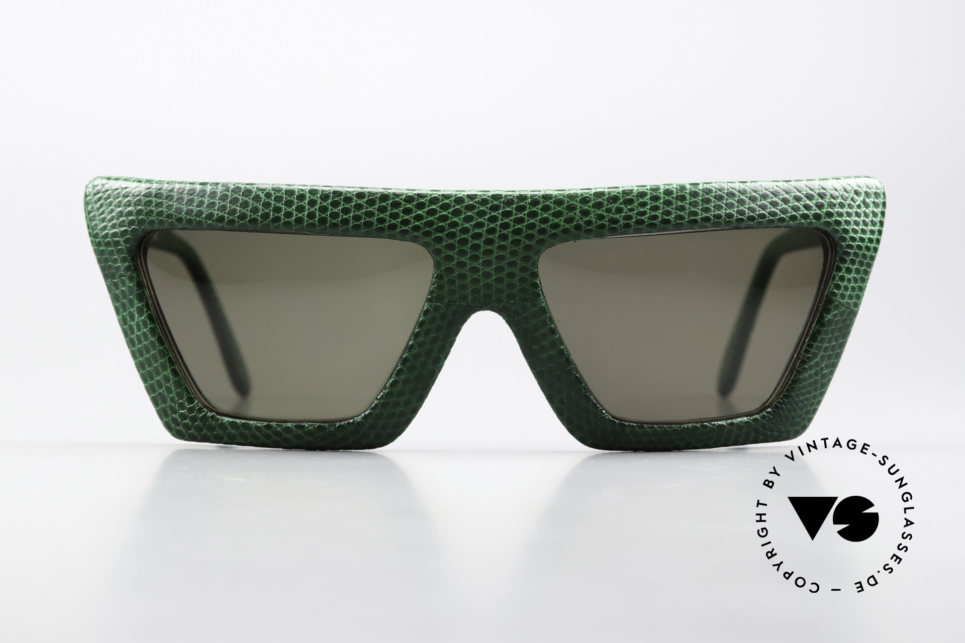 Sunglasses Christian Roth KL 1987 Genuine Green Lizard Skin