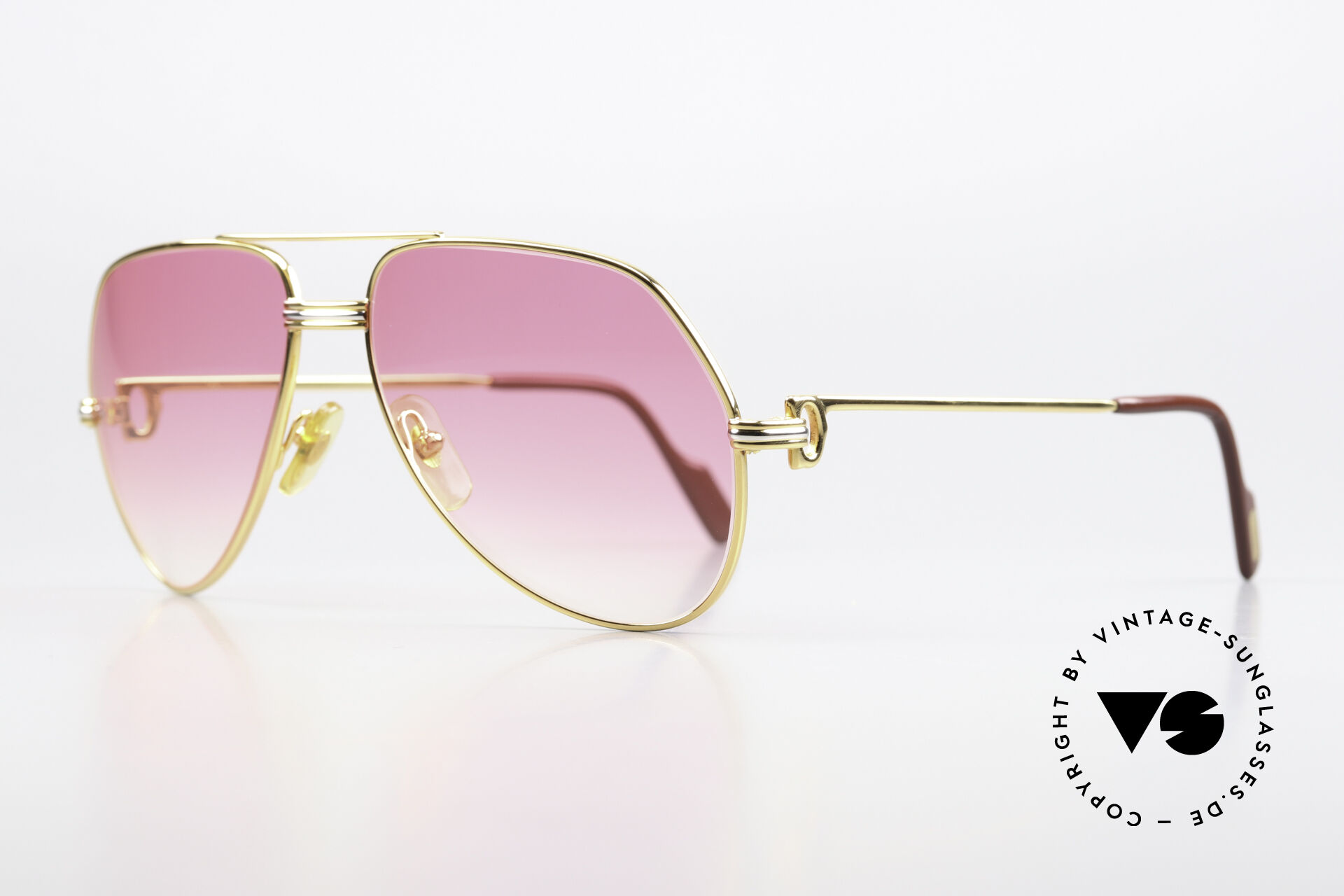 Sunglasses Cartier Vendome LC - M Aviator Shades Pink Gradient