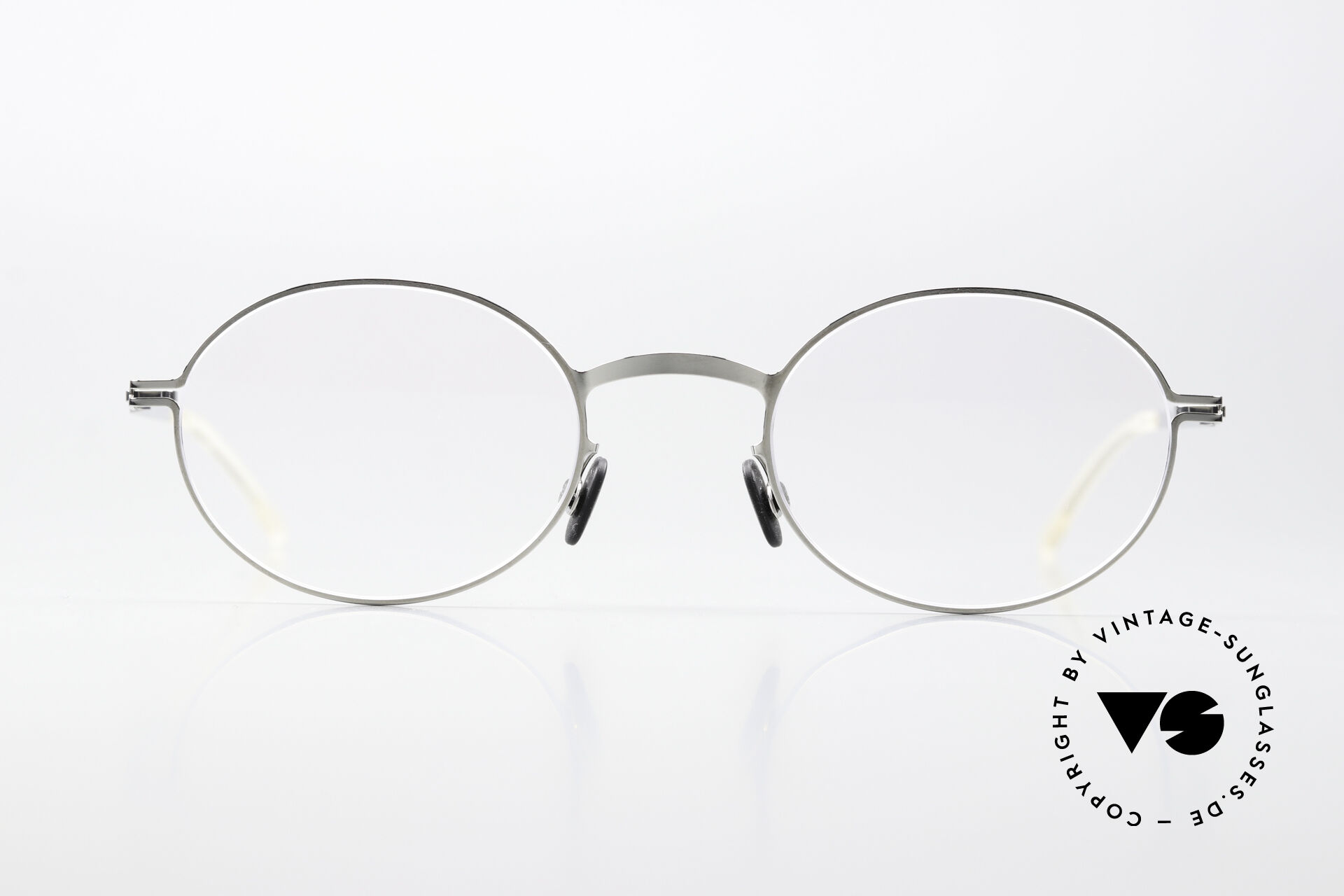 oval silver specs frame