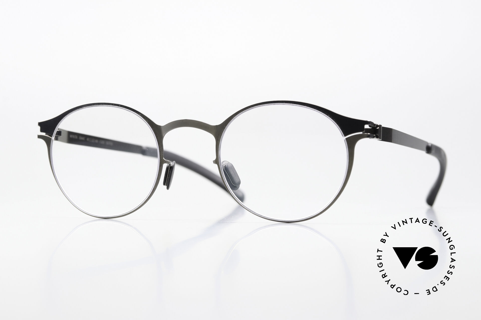 Glasses Mykita Isaac Panto Specs Shiny Graphite