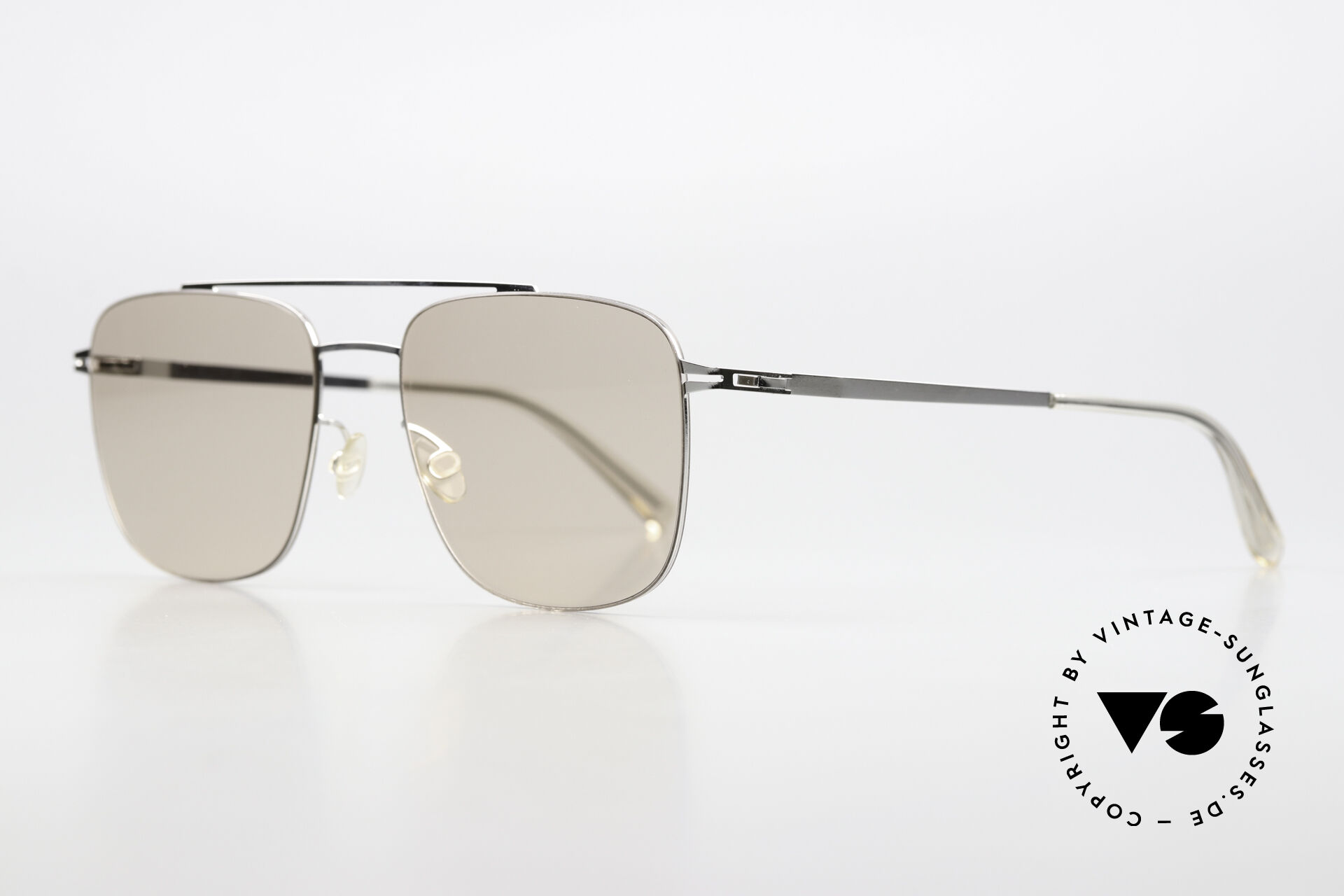 Sunglasses Mykita Yuuto Shiny Silver Soft Brown Solid