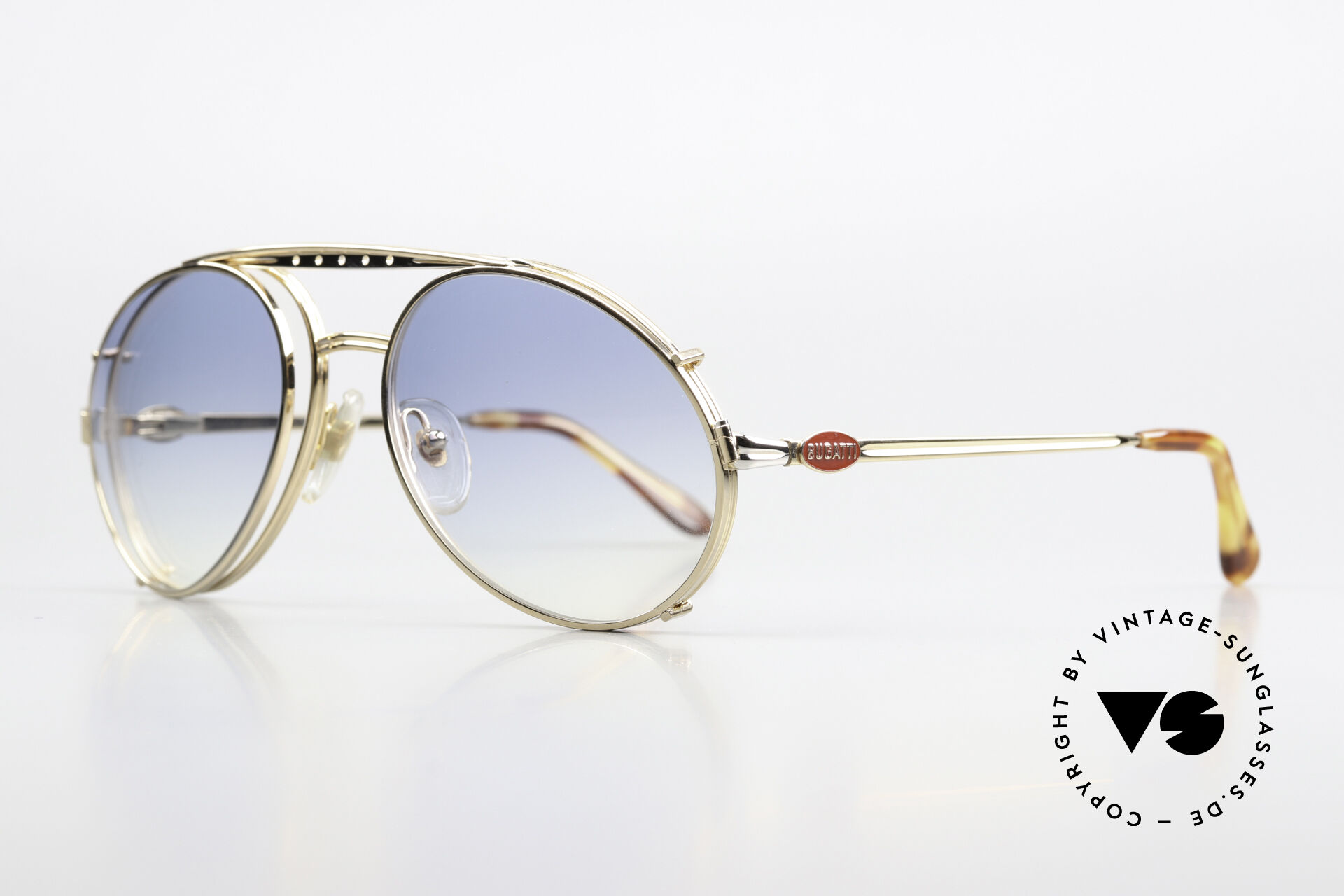 Sunglasses Bugatti 02908 Vintage Frame With Sun Clip