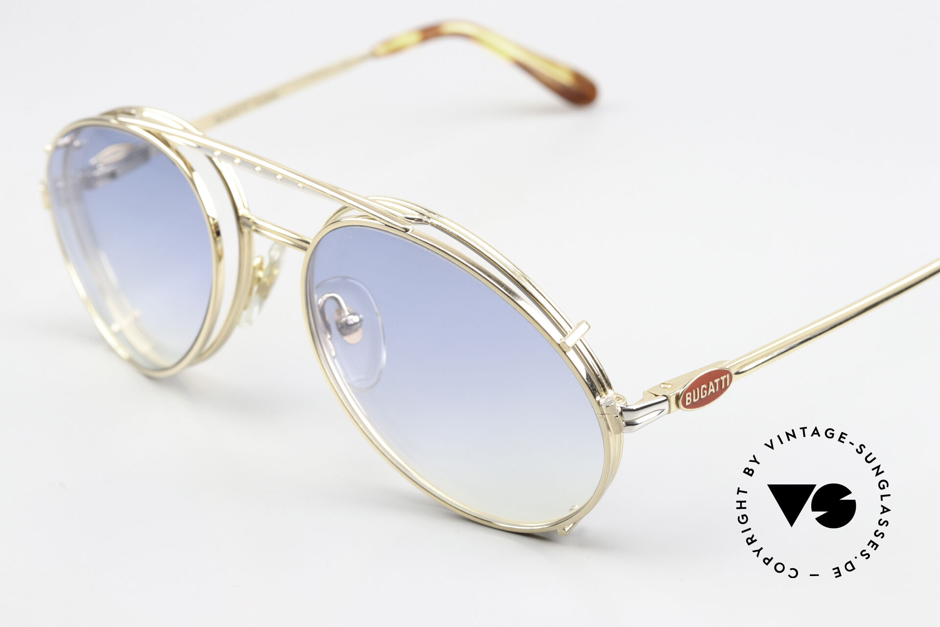 Sunglasses Bugatti 02908 Vintage Frame With Sun Clip
