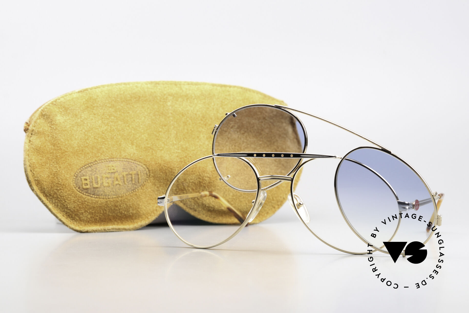 Sunglasses Bugatti 02908 Vintage Frame With Sun Clip