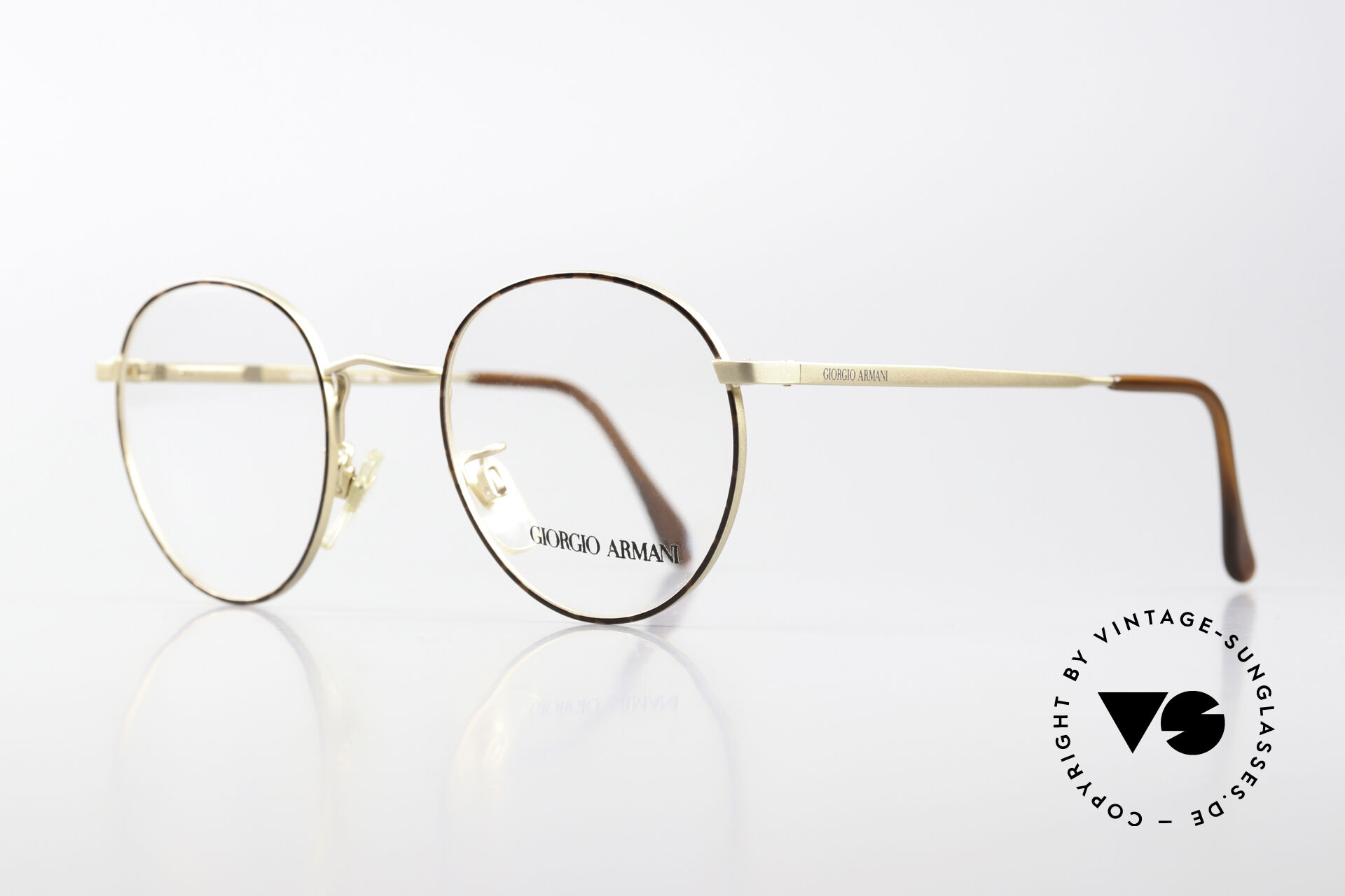 Glasses Giorgio Armani 201 47mm Matte Gold Chestnut Brown